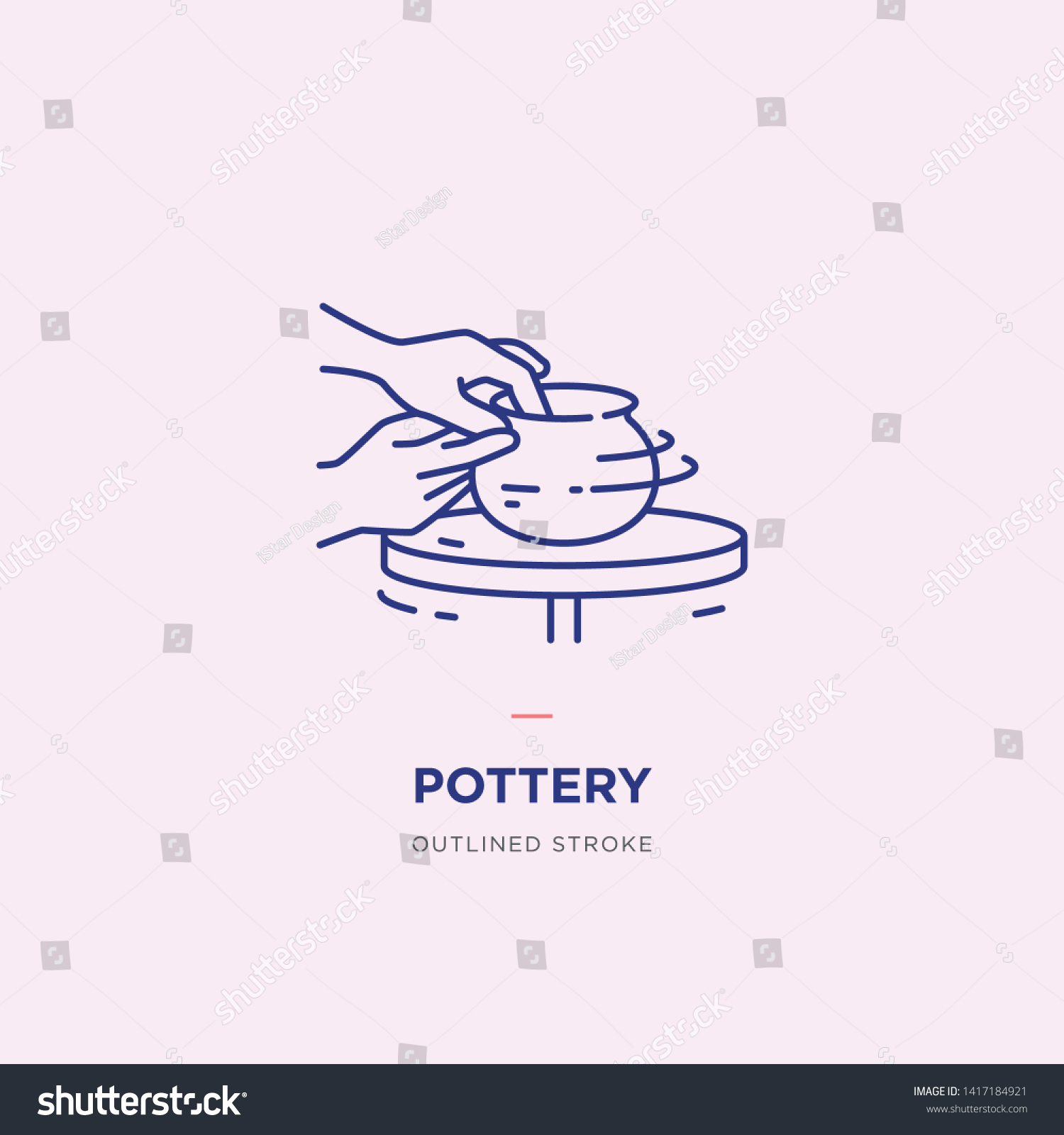 Pottery Vector Line Icon Stock Vector (Royalty Free) 1417184921 ...