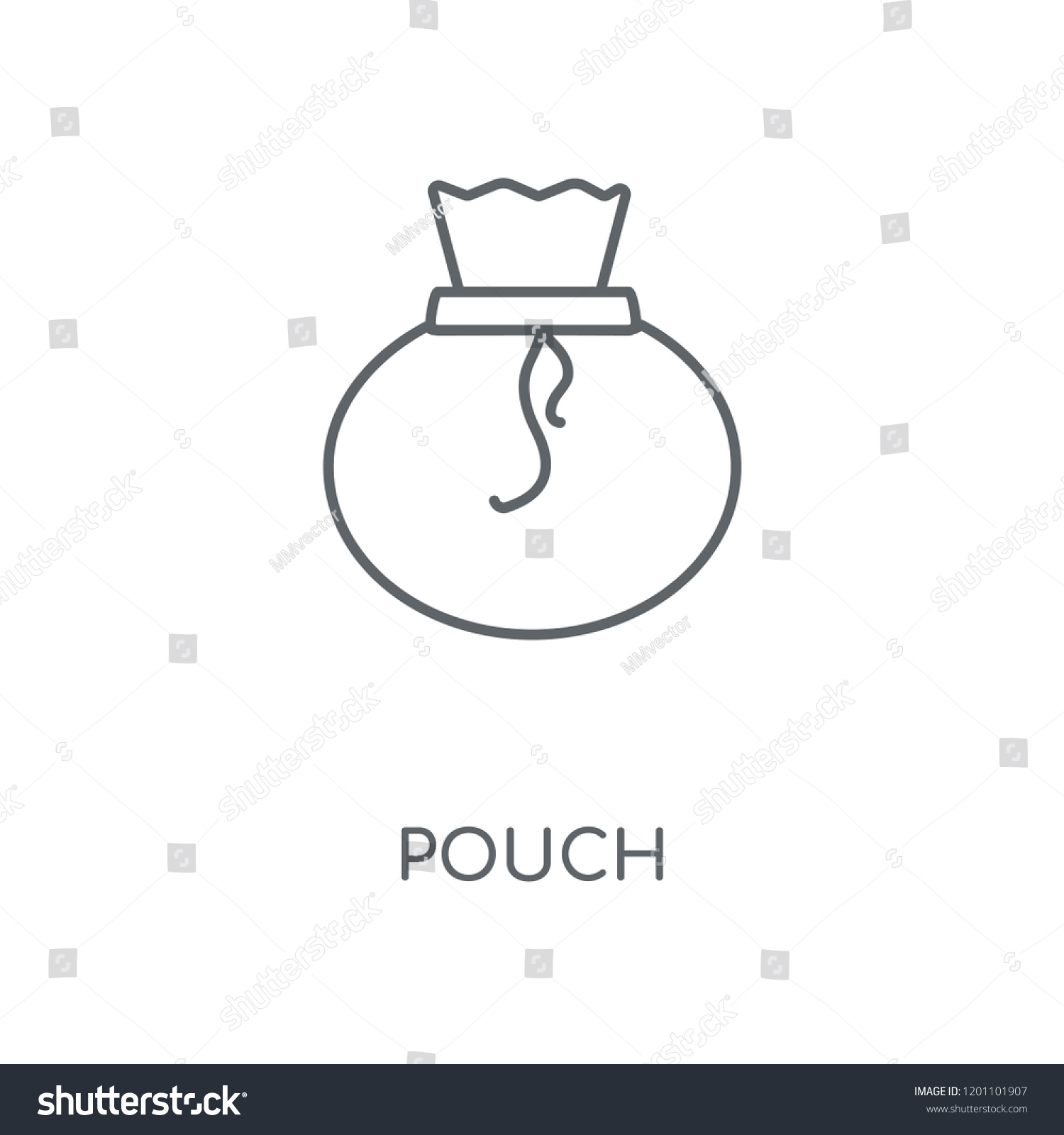 Pouch Linear Icon Pouch Concept Stroke Stock Vector (Royalty Free ...