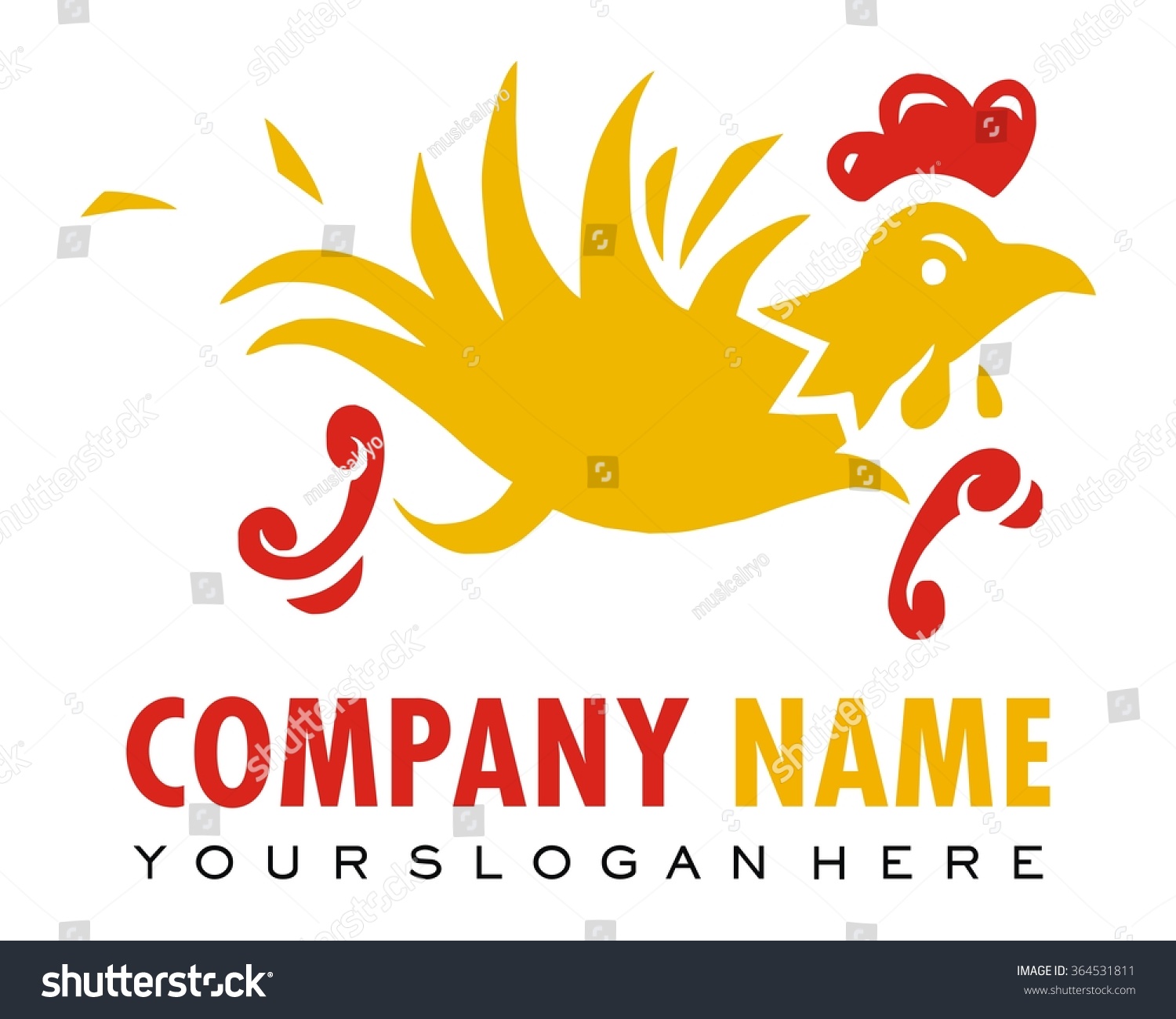 Poultry Chicken Run Logo Stock Vector (Royalty Free) 364531811 ...