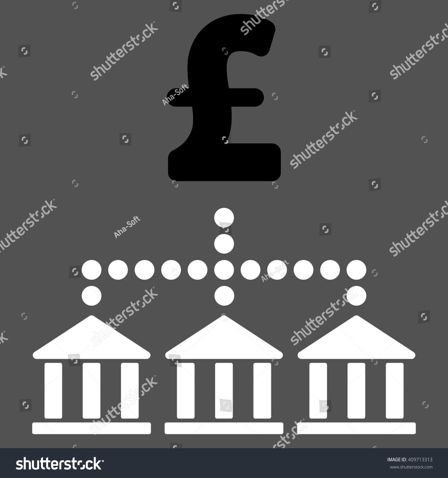Pound Bank Scheme Vector Icon Stock Vector (Royalty Free) 409713313 ...
