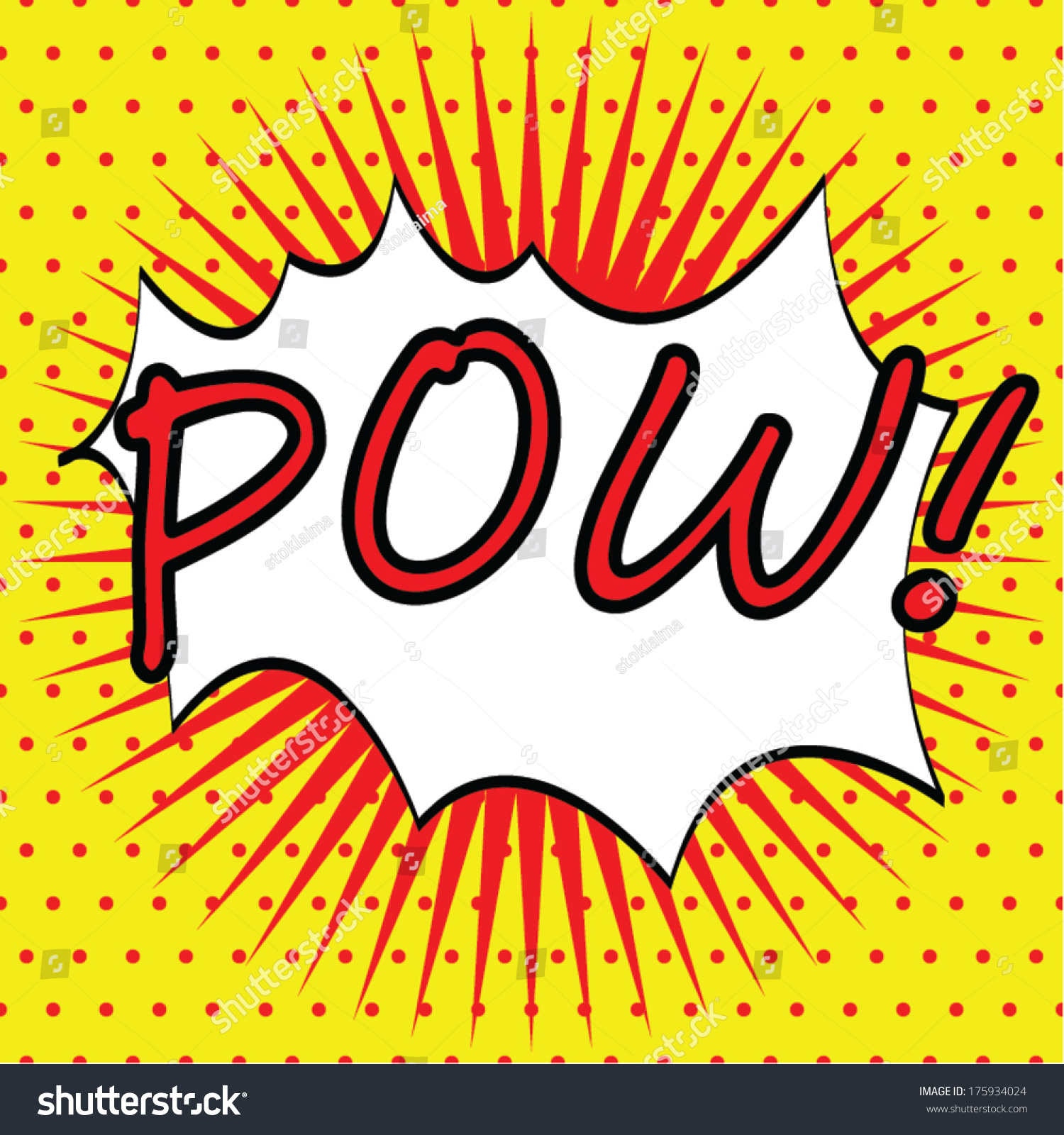 Pow Comic Cartoon Background Vector Illustration 스톡 벡터(로열티 프리 ...