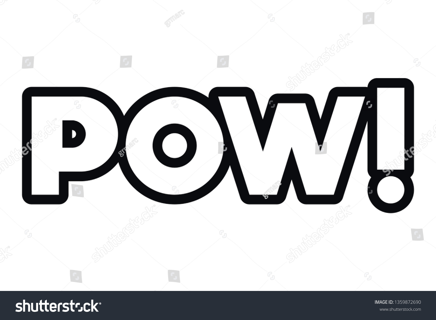 Pow Comic Words Isolated Icon Stock Vector (Royalty Free) 1359872690 ...