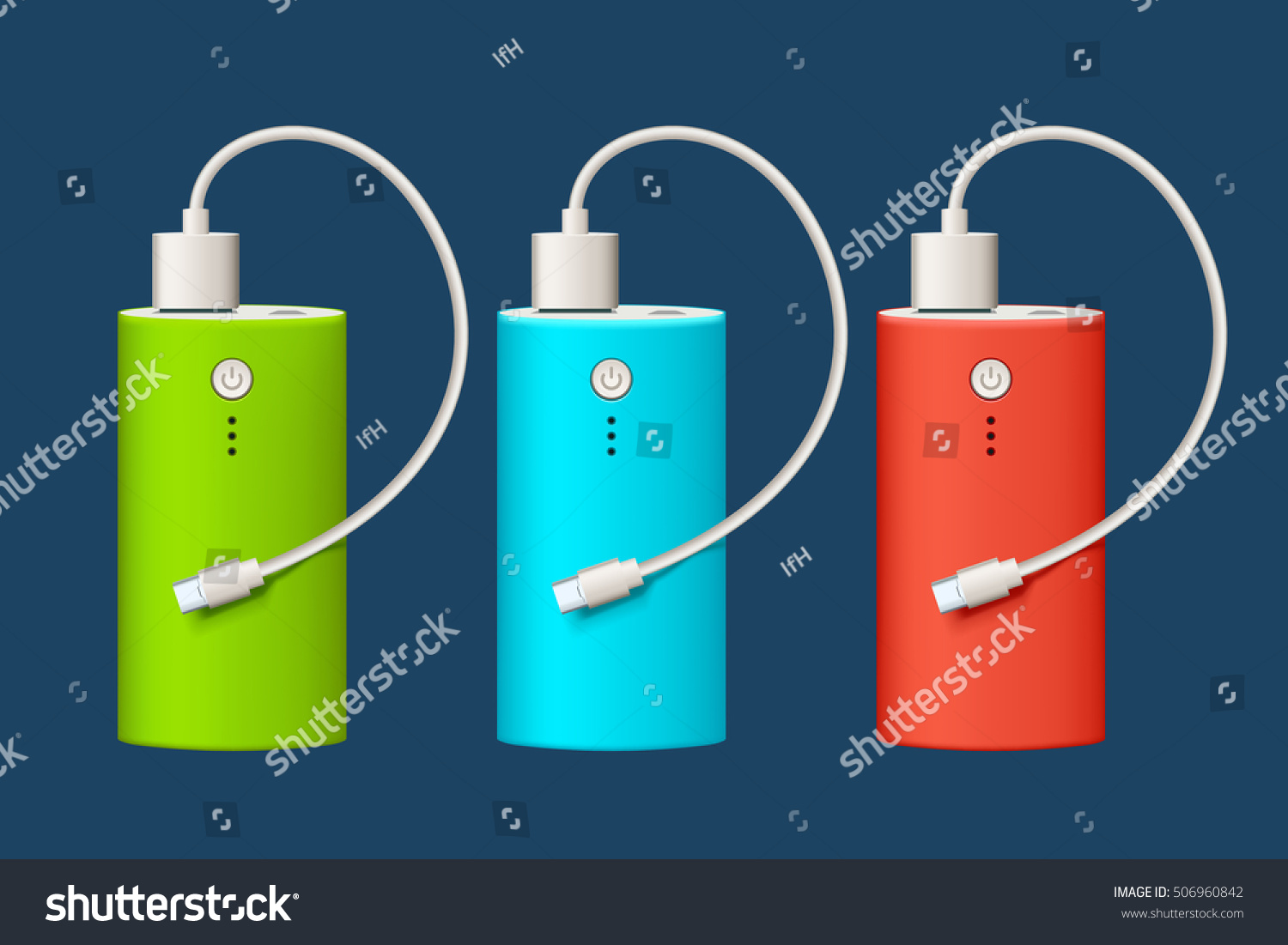 Power Bank Set 2 Stock Vector (Royalty Free) 506960842