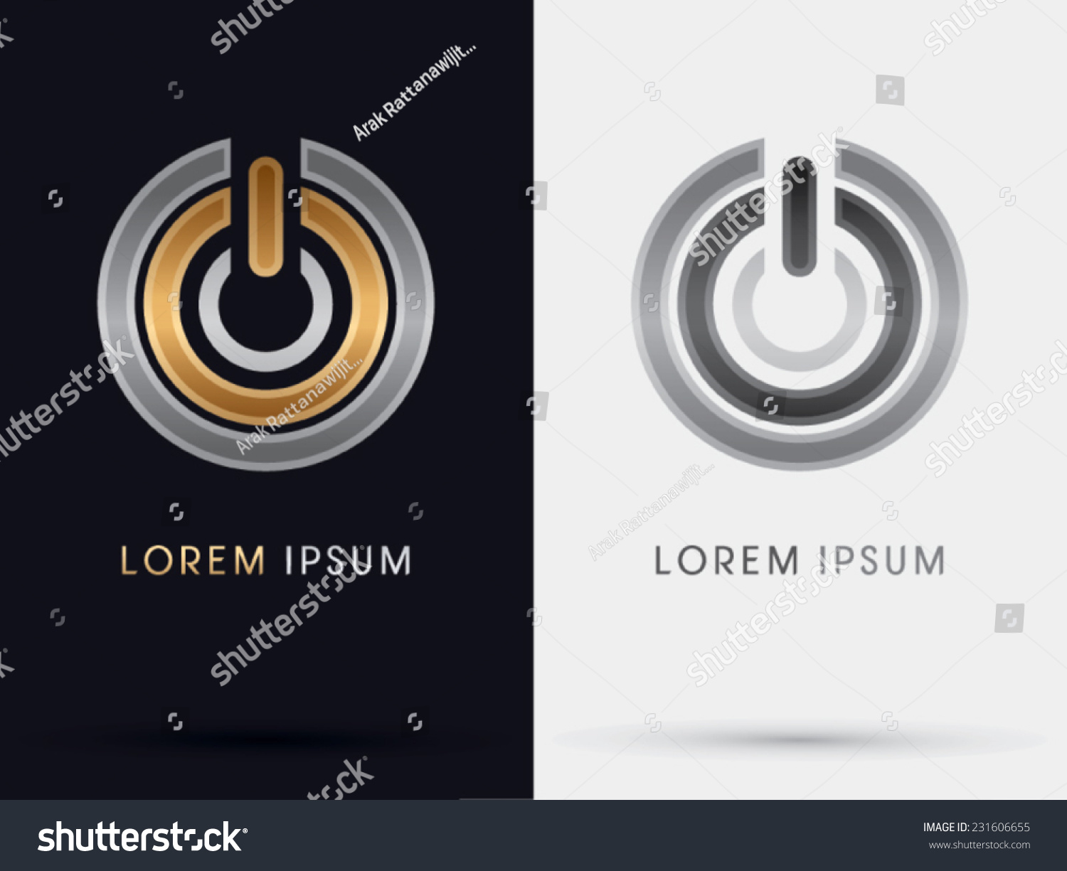 Power Button Graphic Logoiconsymbol Vector: vector de stock (libre de ...