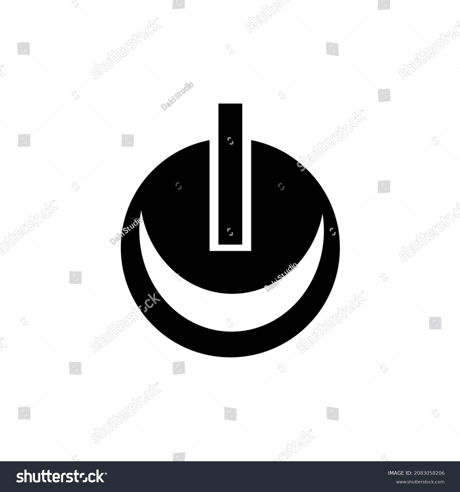 Power Button Icon Circle Vector Illustration Stock Vector (Royalty Free ...