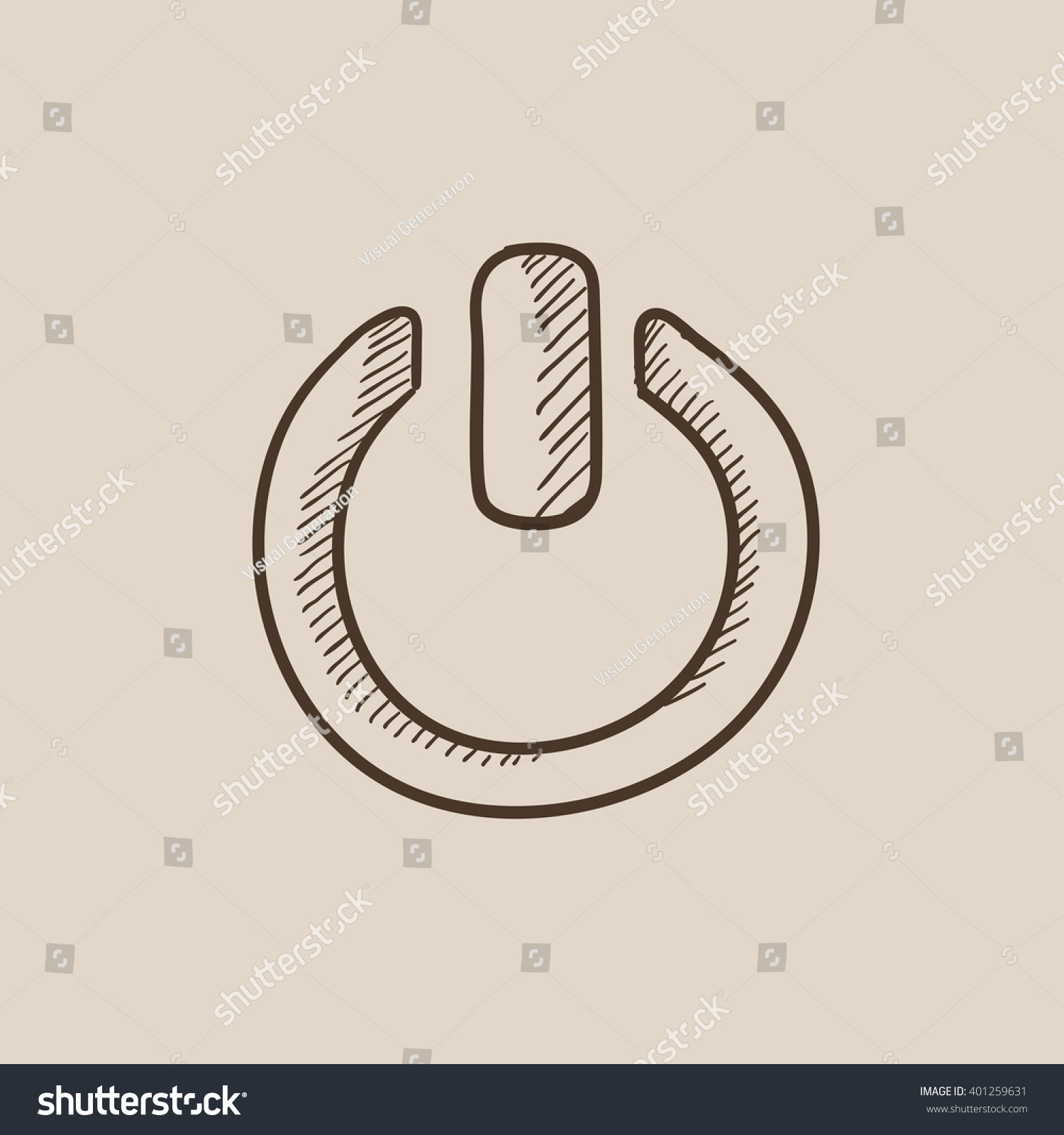 Power Button Sketch Icon Stock Vector (Royalty Free) 401259631 ...