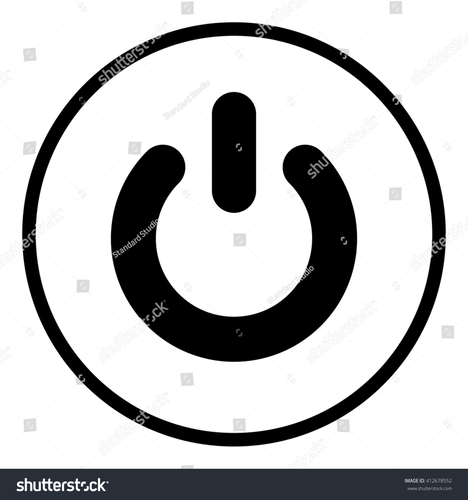 Power Button Start Button Turn On Stock Vector (Royalty Free) 412678552 ...