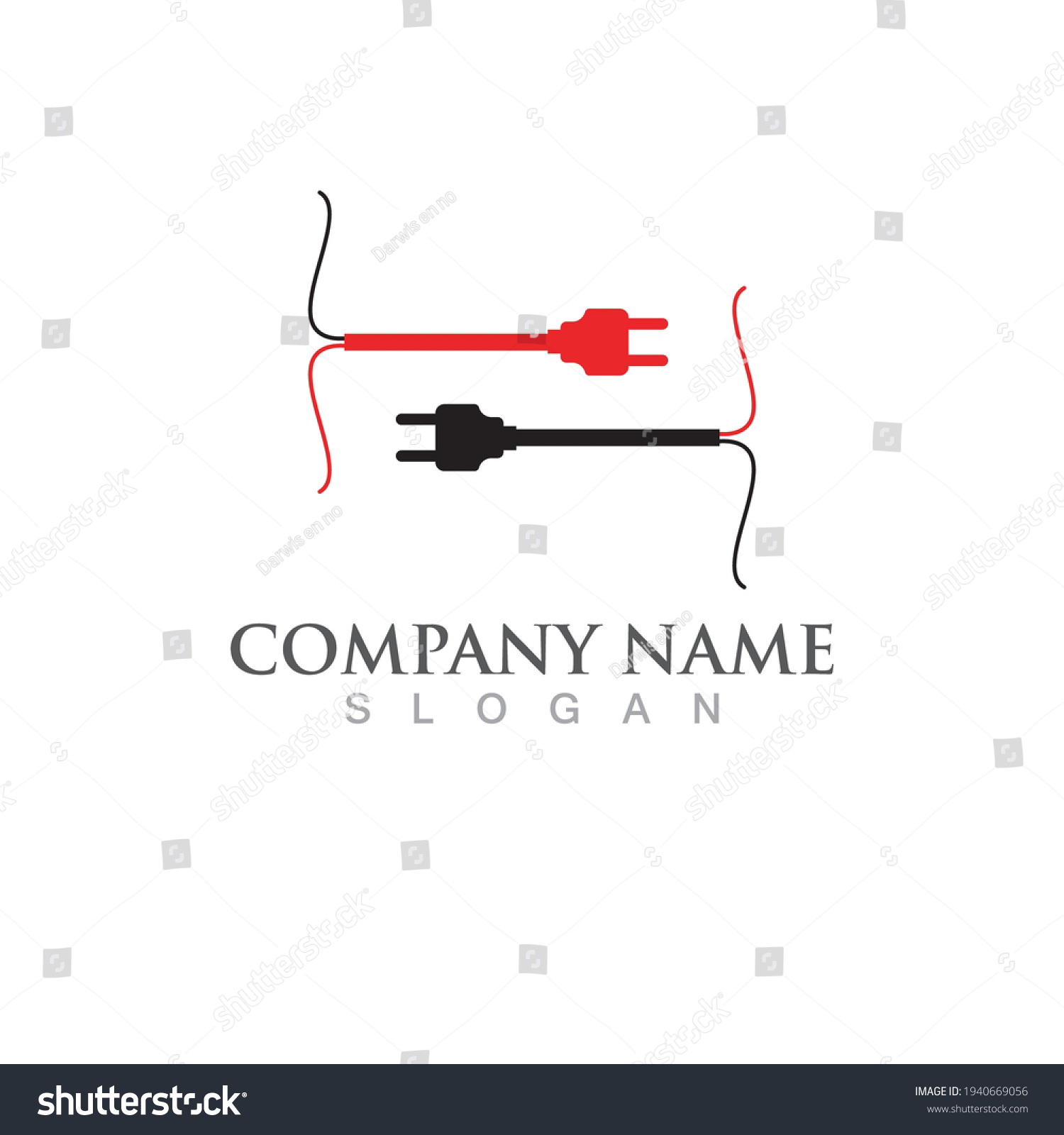 Power Cable Logo Template Vector Icon Stock Vector (Royalty Free ...