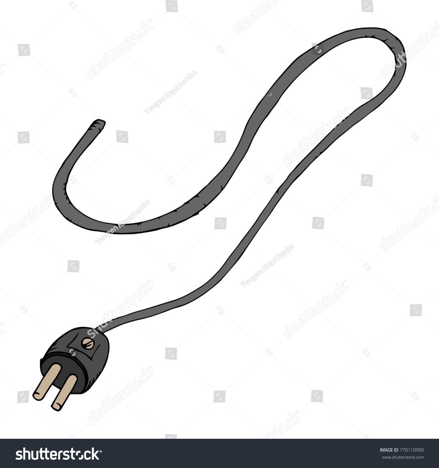 Power Cord Electrical Plug Vector Illustration Stock Vector (Royalty ...