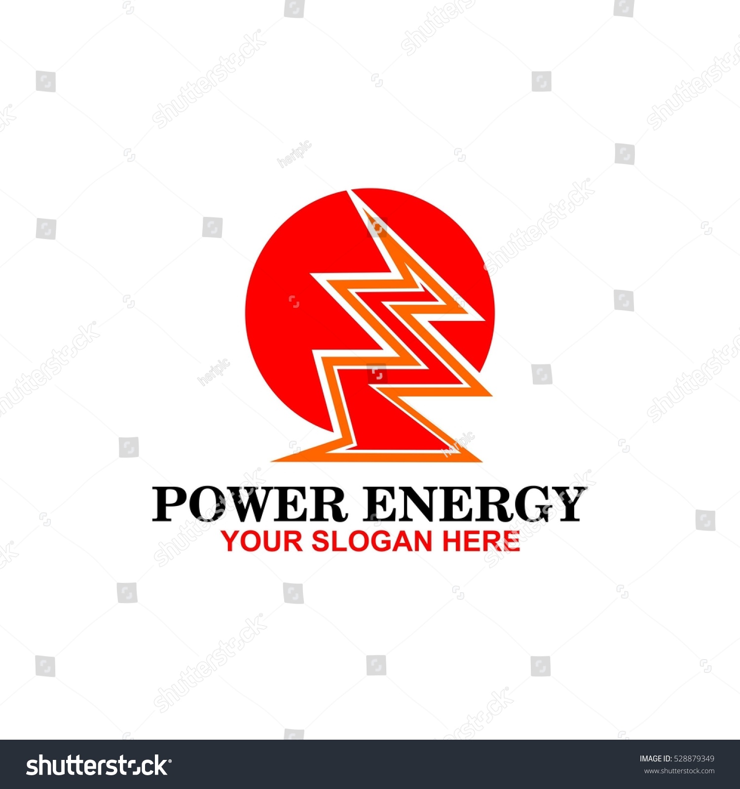 Power Energy Logo Design Vector: vector de stock (libre de regalías ...