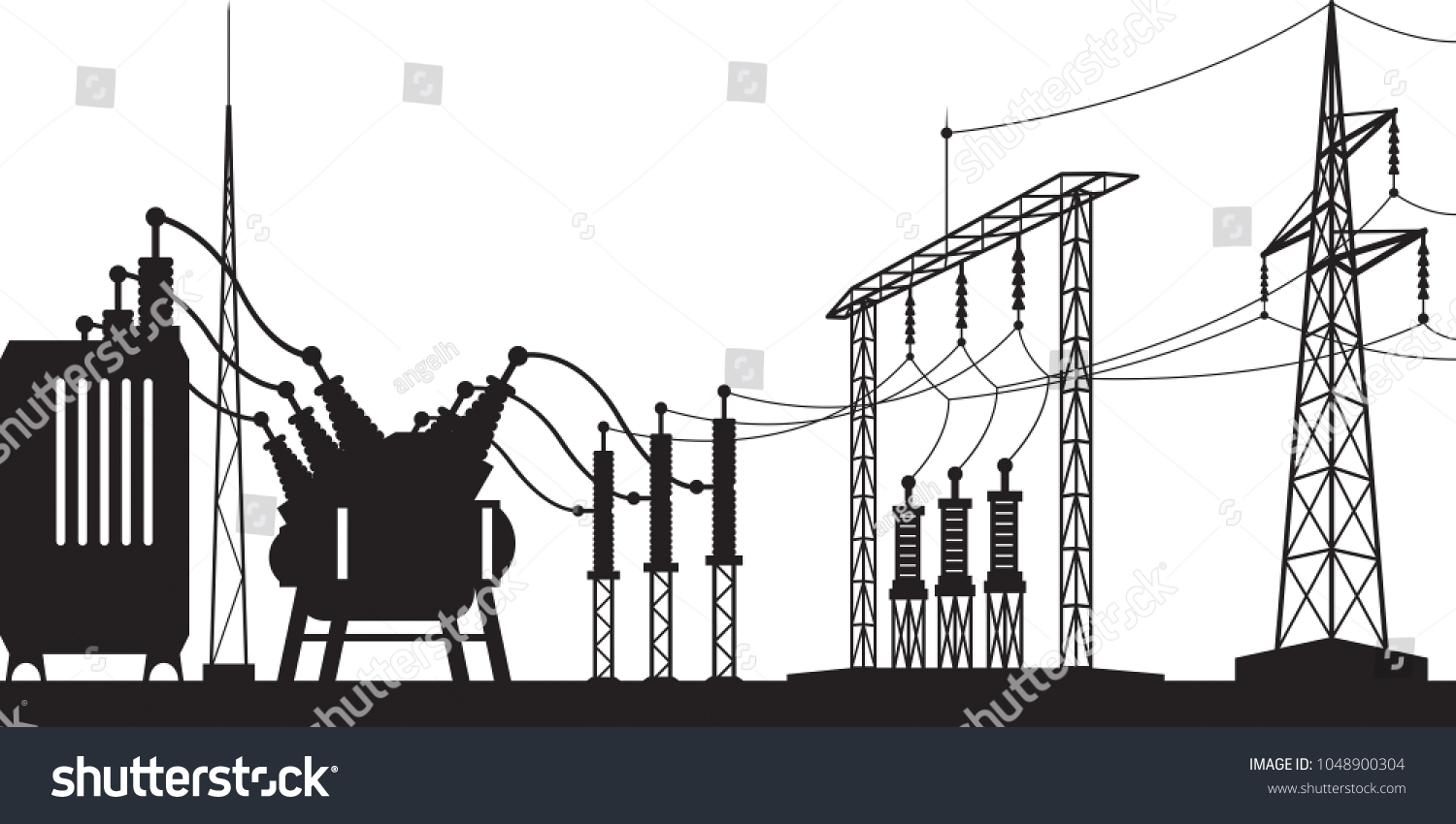 Substation Stock Vectors, Images & Vector Art | Shutterstock