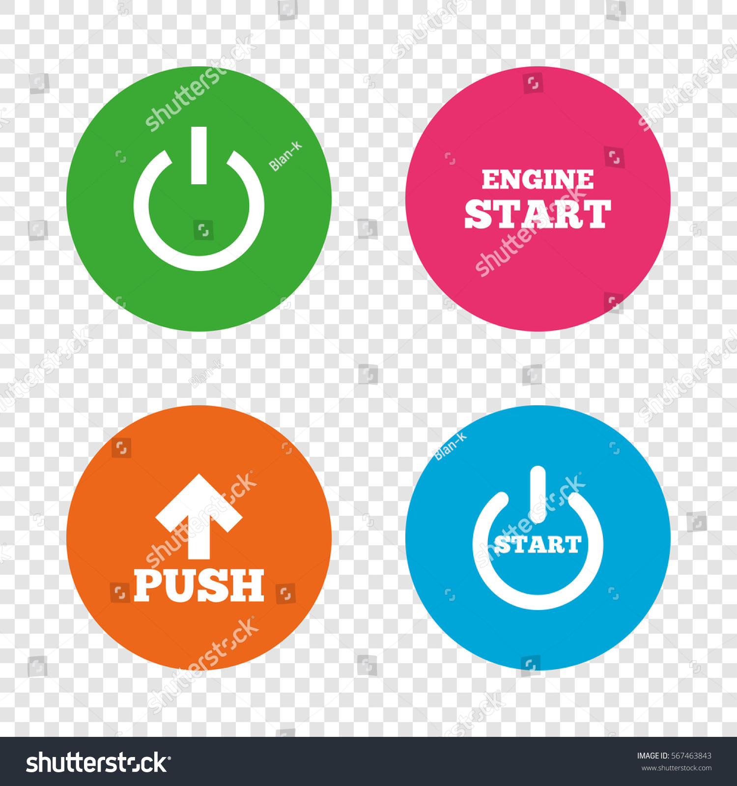 Power Icons Start Engine Symbol Push: vector de stock (libre de regalías) 567463843 | Shutterstock