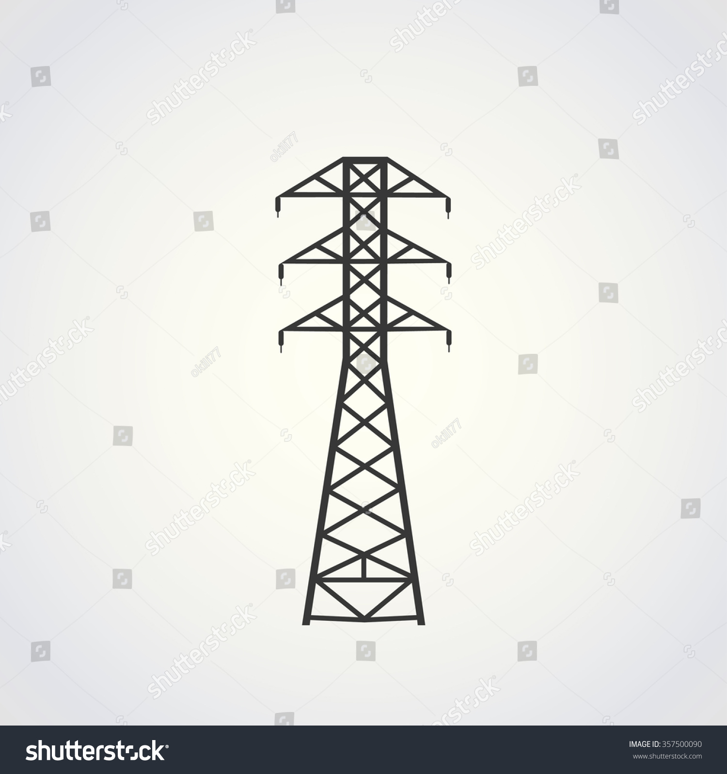 Power Line Illustration Vector Stock Vector 357500090 - Shutterstock