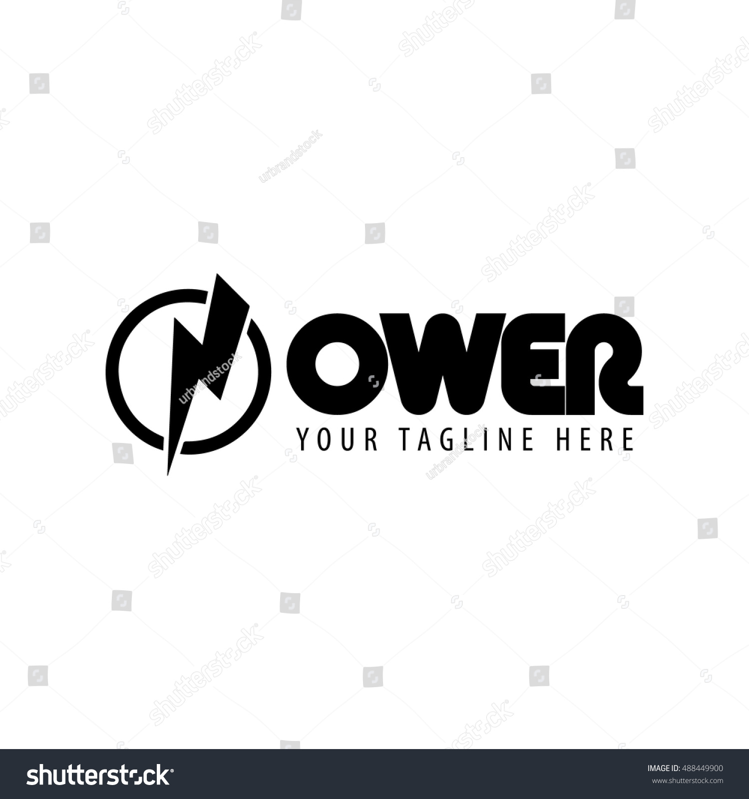 Power Logo Icon Design Template Elements: vector de stock (libre de ...