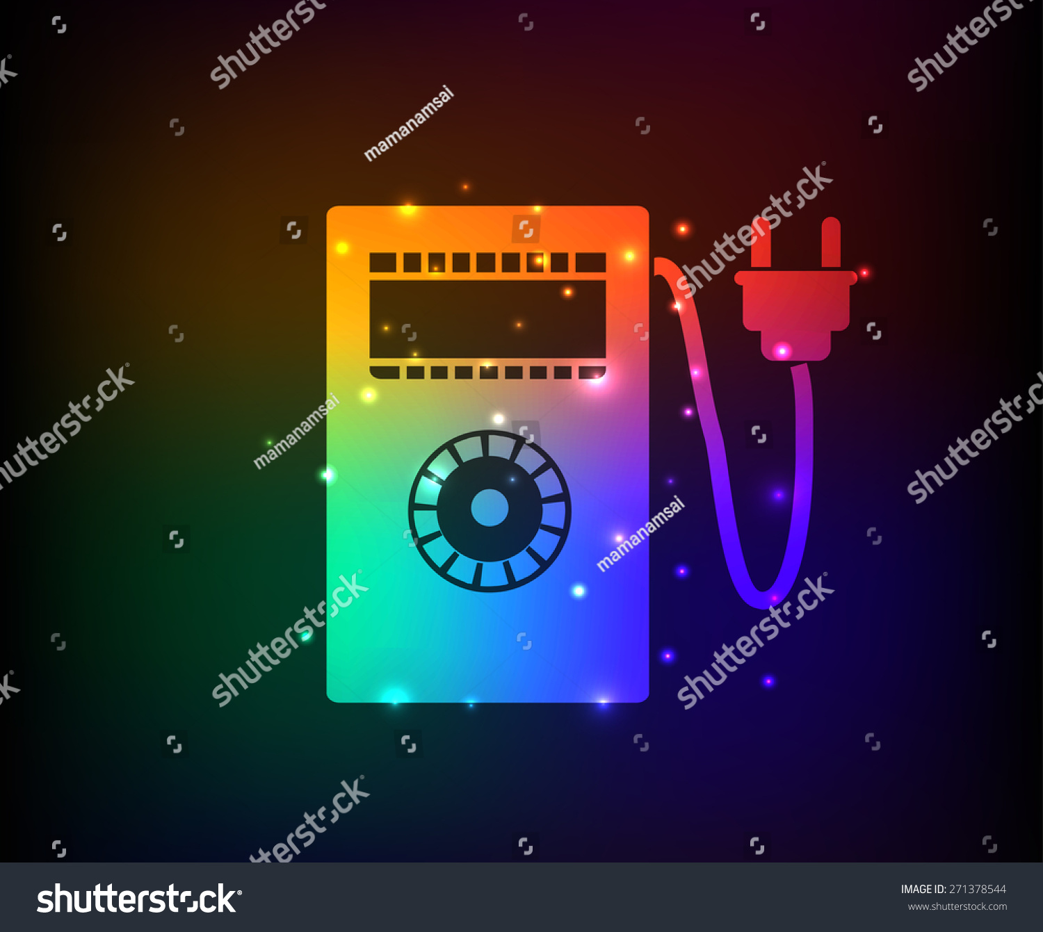 Power Meter Design On Rainbow Concept Stock Vector 271378544 - Shutterstock