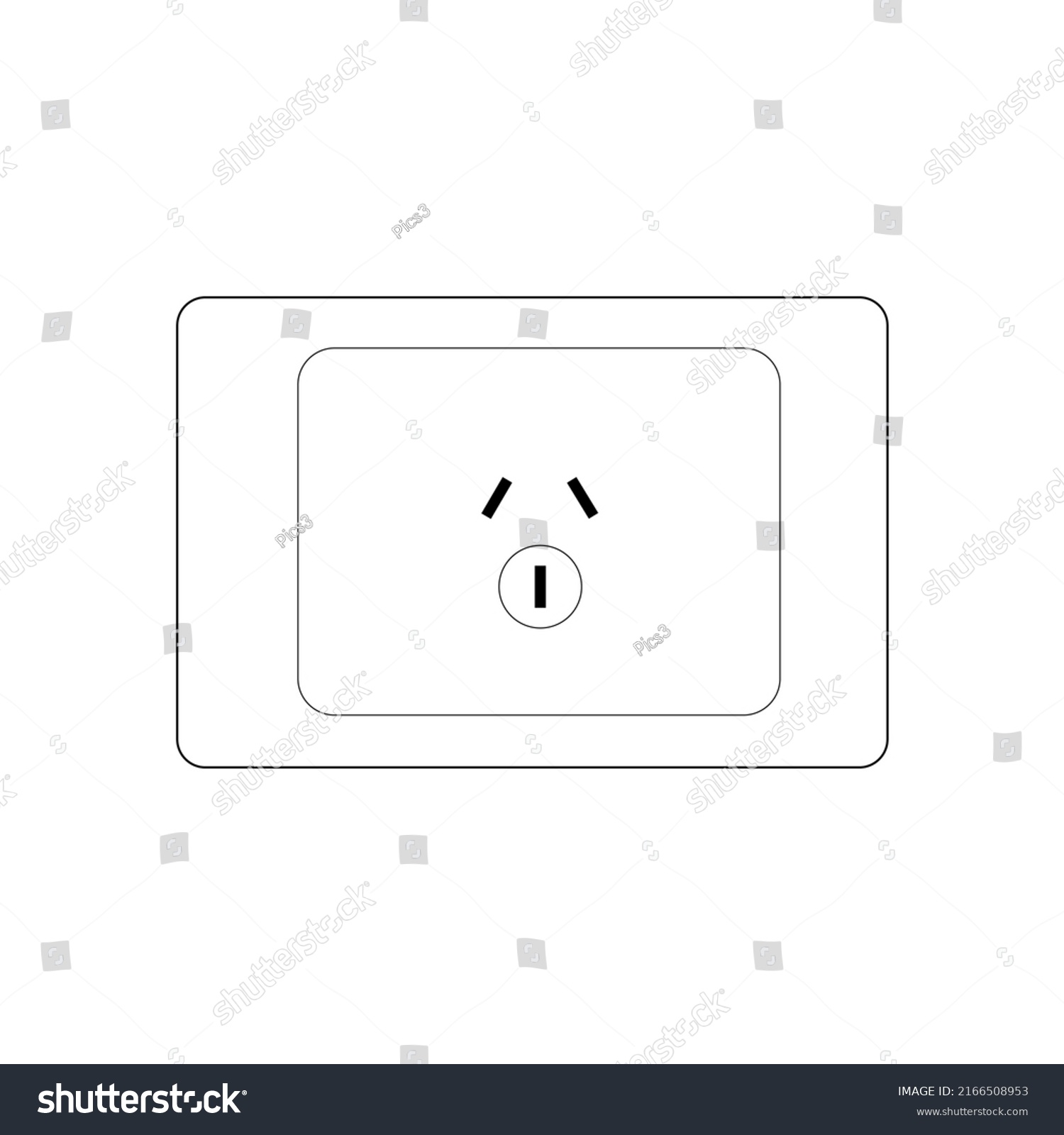 Power Plug Socket Outlet Type Outline Stock Vector (Royalty Free ...