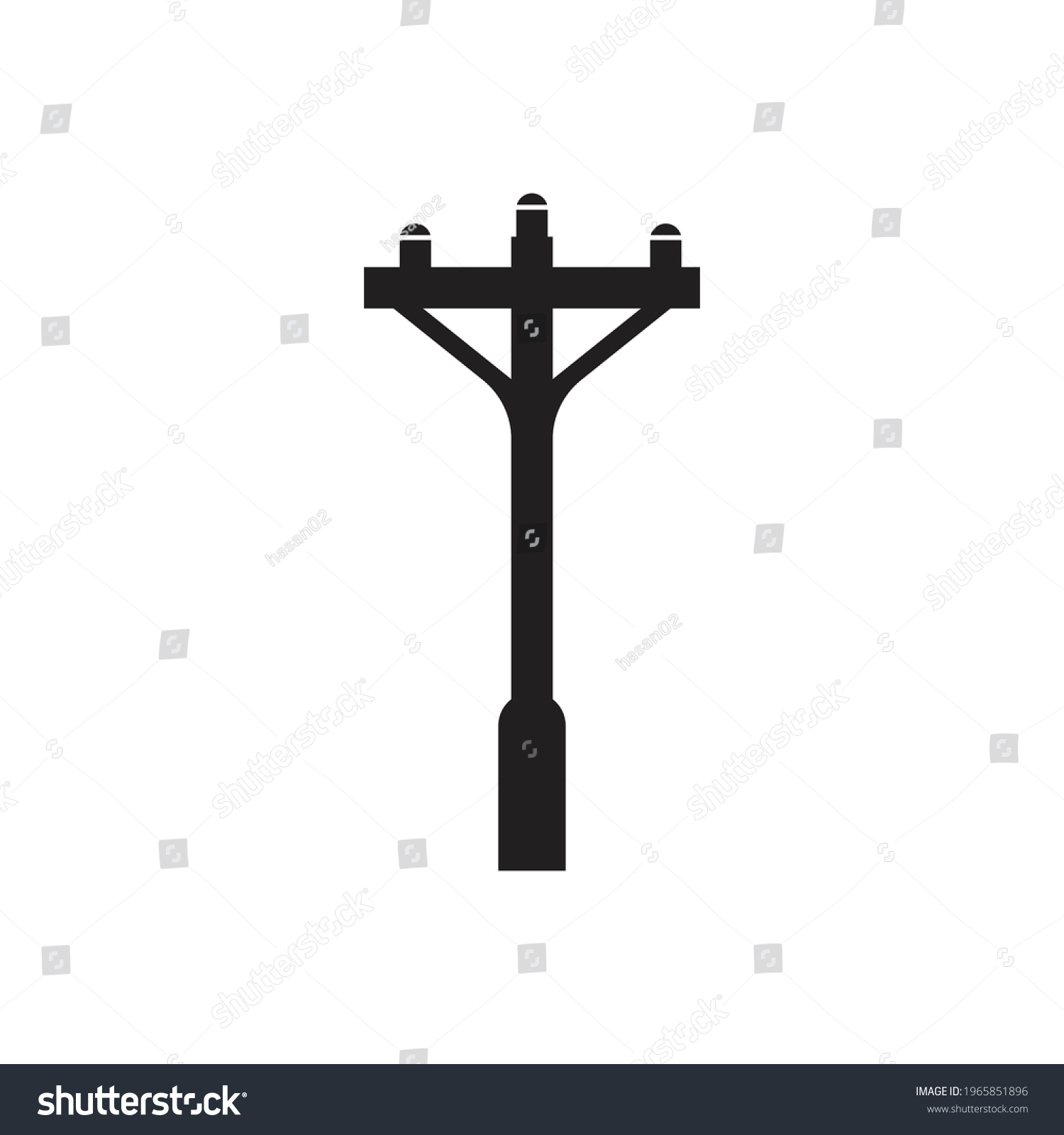 Power Pole Logo Vector Icon Illustration Stock Vector (Royalty Free ...