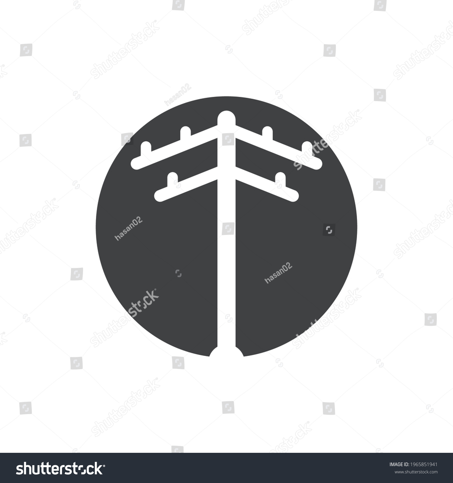 Power Pole Logo Vector Icon Illustration Stock Vector (Royalty Free ...