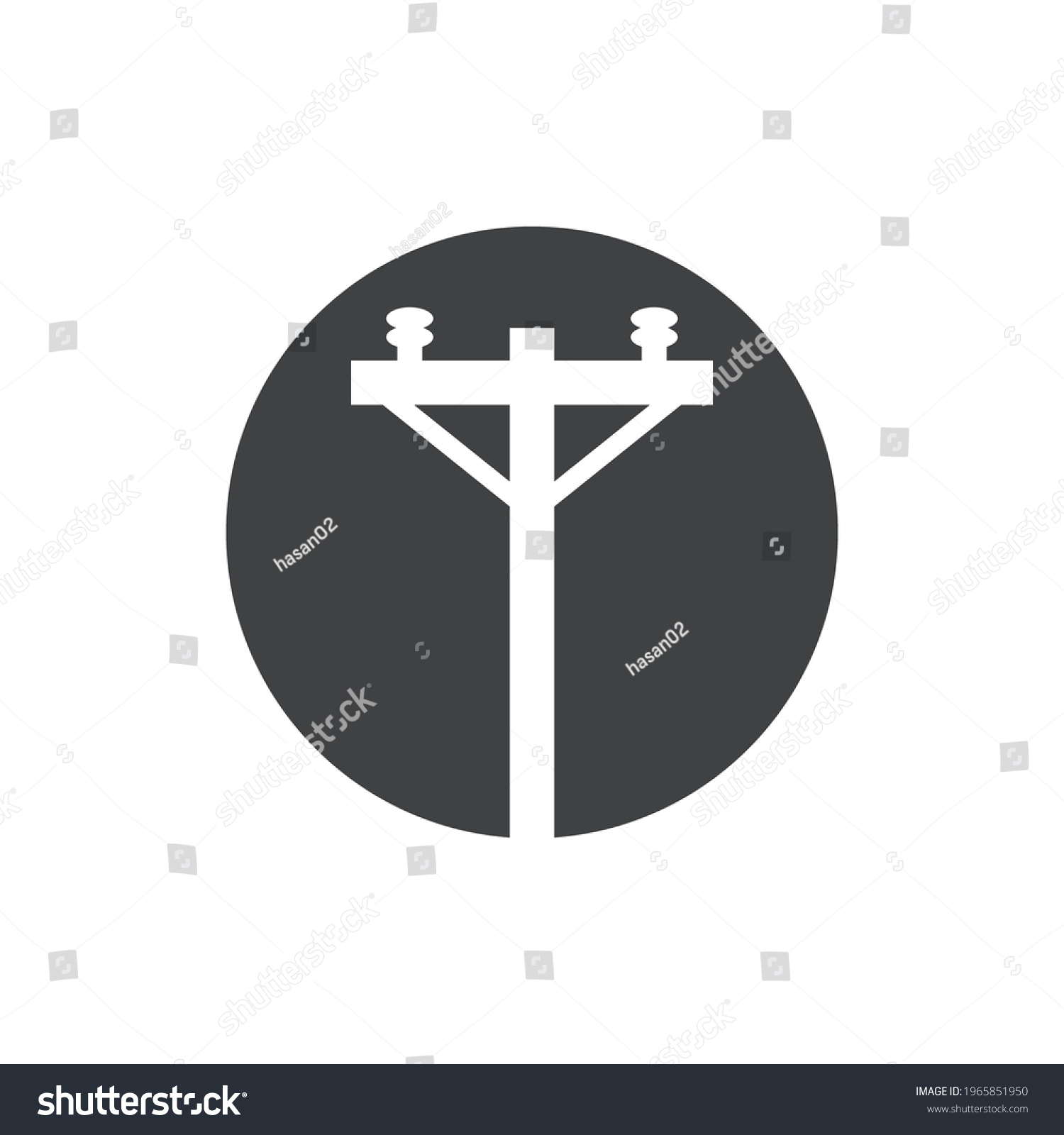 Power Pole Logo Vector Icon Illustration Stock Vector (Royalty Free ...