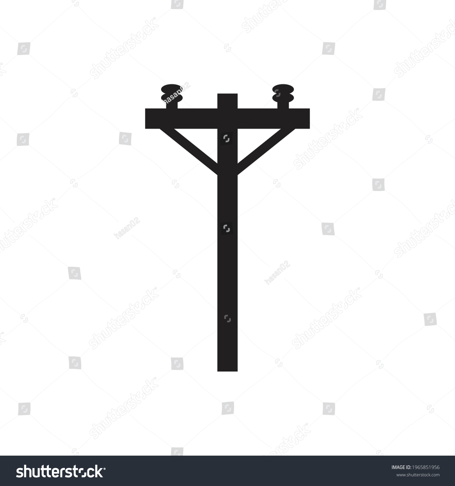 Power Pole Logo Vector Icon Illustration Stock Vector (Royalty Free ...