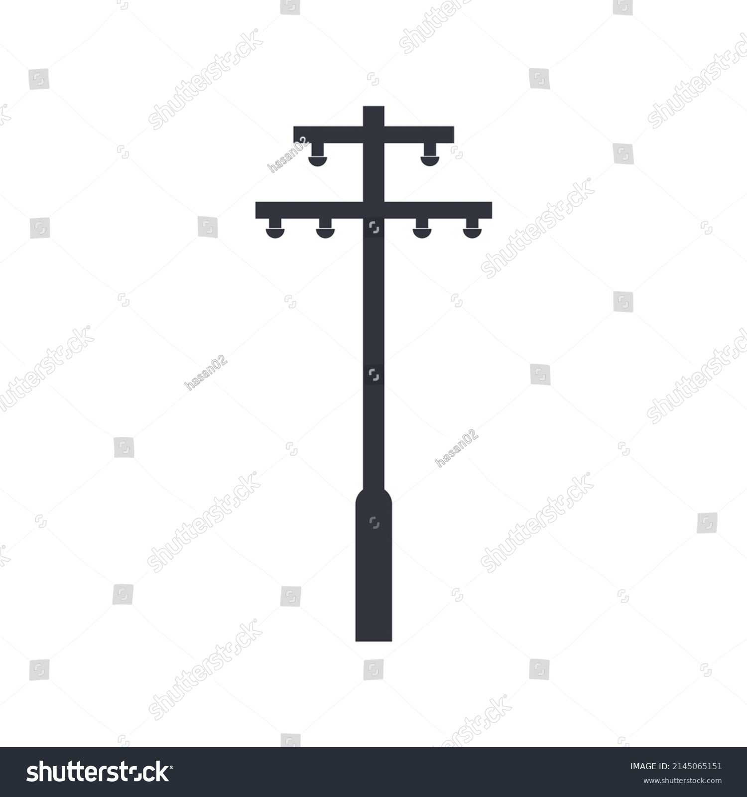 Power Pole Logo Vector Icon Illustration Stock Vector (Royalty Free ...