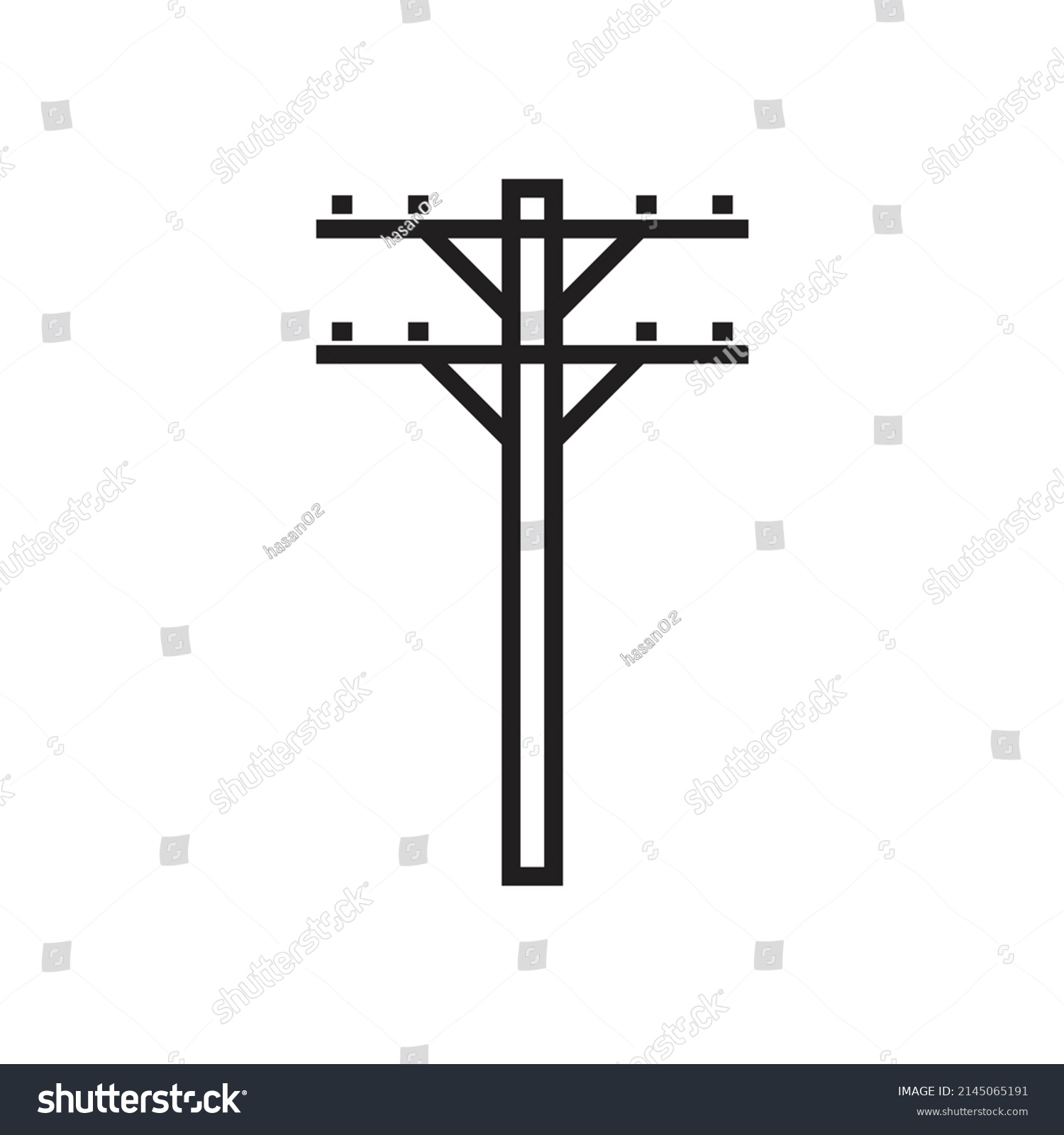 Power Pole Logo Vector Icon Illustration Stock Vector (Royalty Free ...