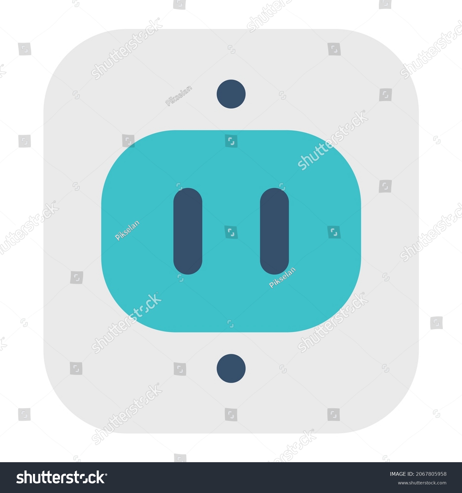 Power Socket Construction Icon Lineal Stock Vector (Royalty Free ...