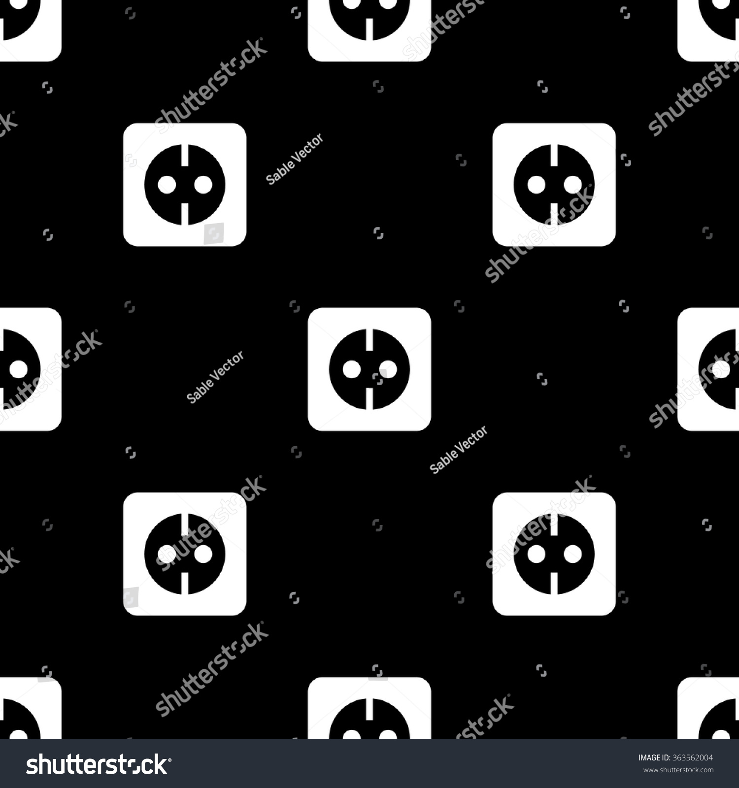 Power Socket Ac Grounding Stock Vector (Royalty Free) 363562004 ...