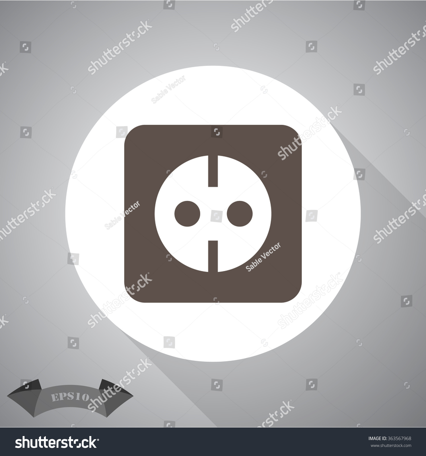 Power Socket Ac Grounding Stock Vector (Royalty Free) 363567968 ...