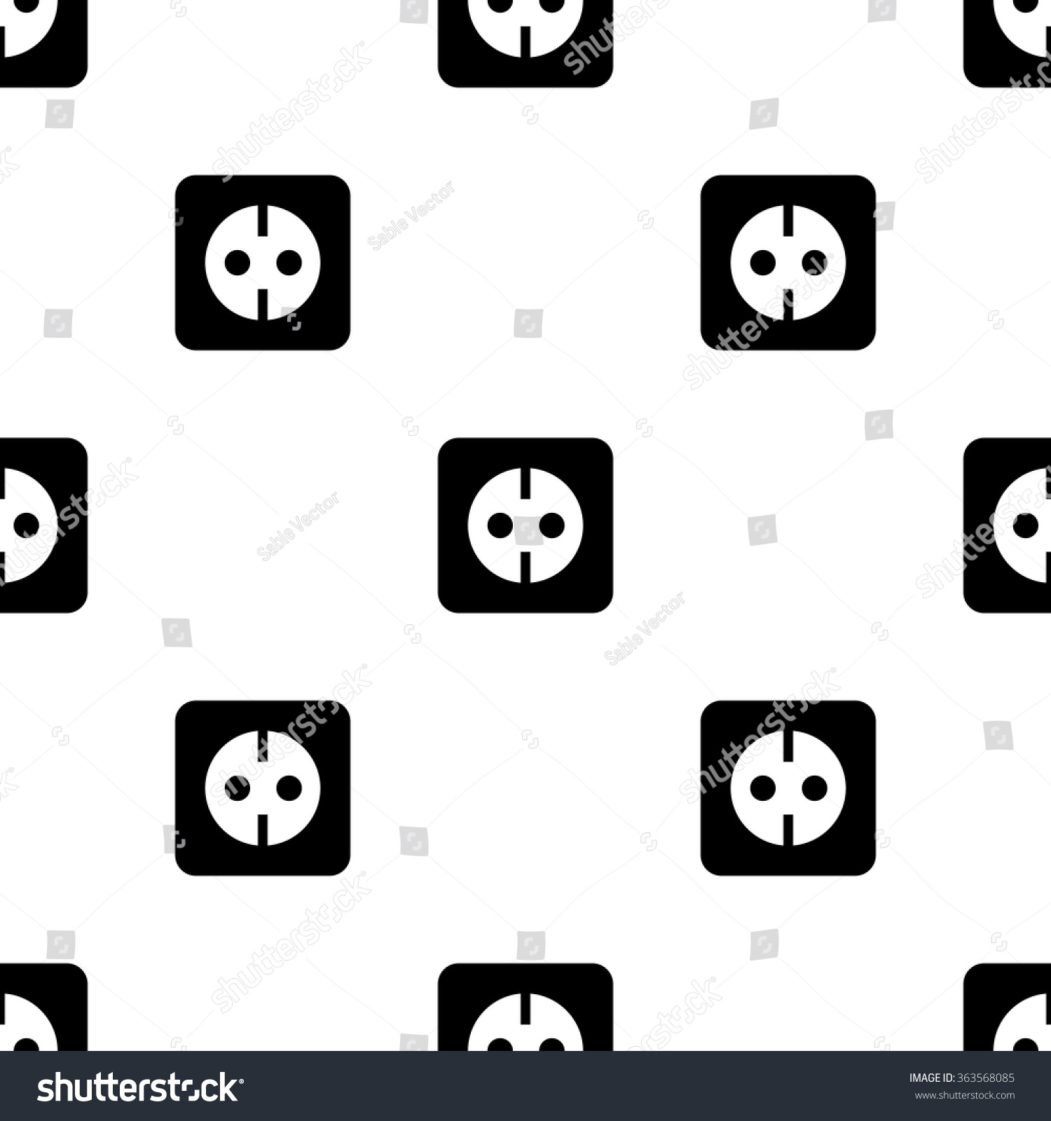 Power Socket Ac Grounding Stock Vector (Royalty Free) 363568085