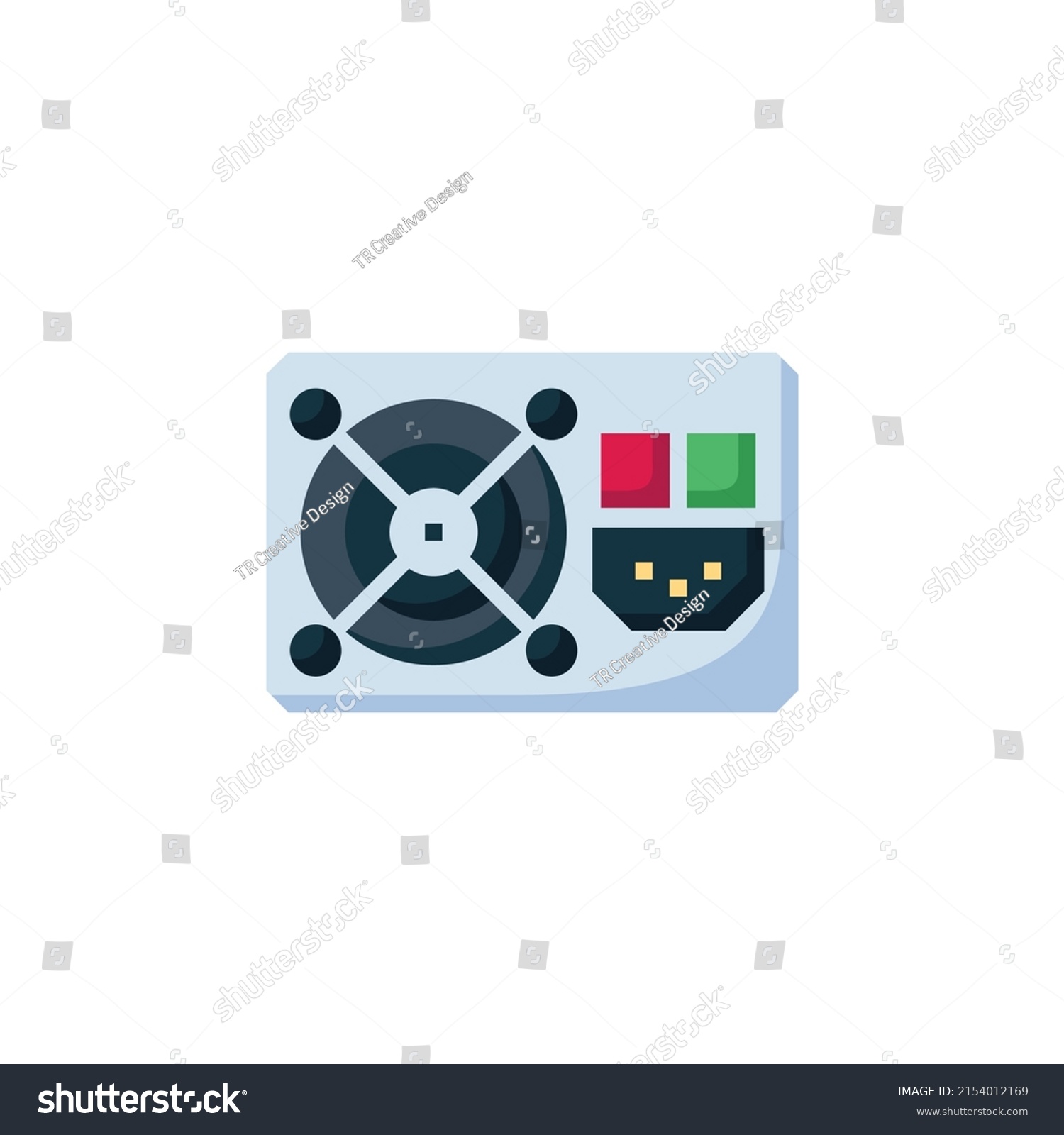 Power Supply Vector Icon Computer Component Stock Vector (Royalty Free ...