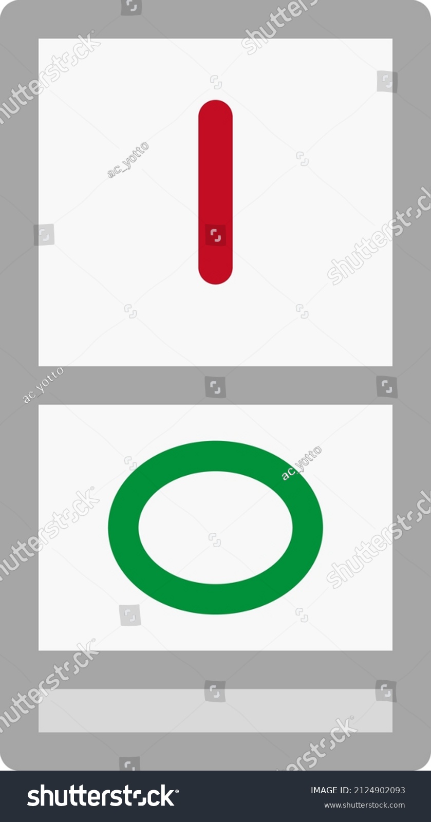Power Switch Isolated Vector Illustration Stock Vector (Royalty Free ...