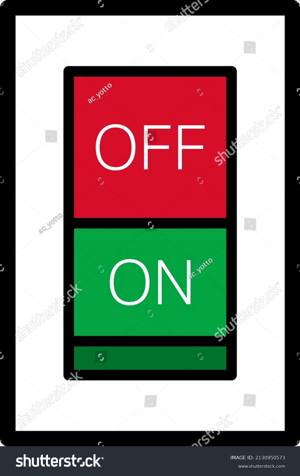 Power Switch Isolated Vector Illustration Stock Vector (Royalty Free ...
