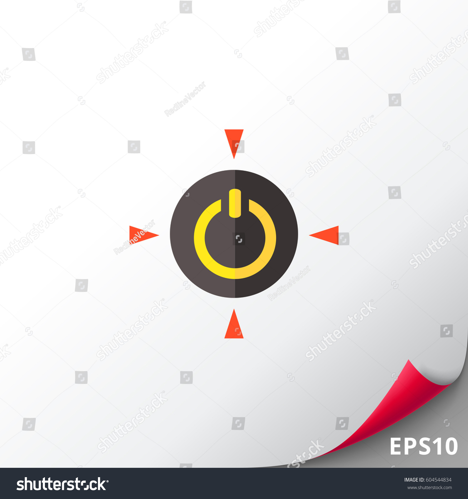 Power Symbol Icon Stock Vector (Royalty Free) 604544834