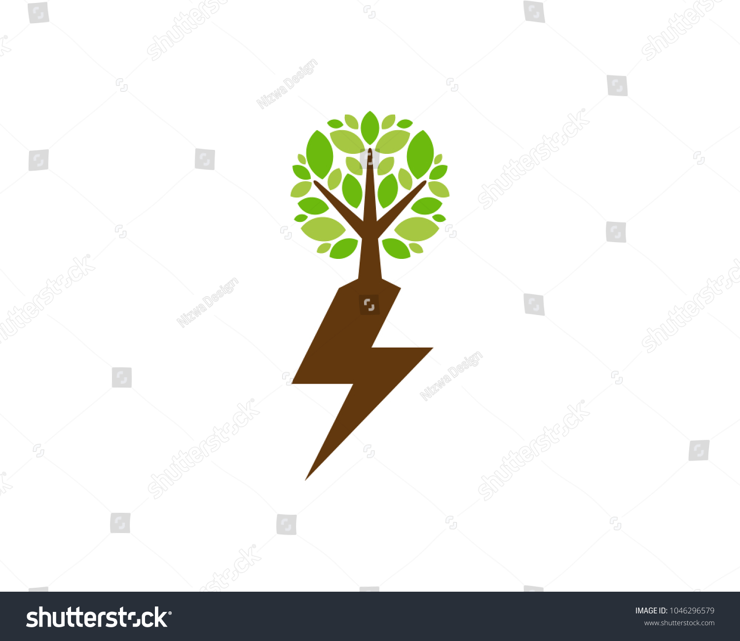 Power Tree Icon Logo Design Element Stock Vector (Royalty Free ...