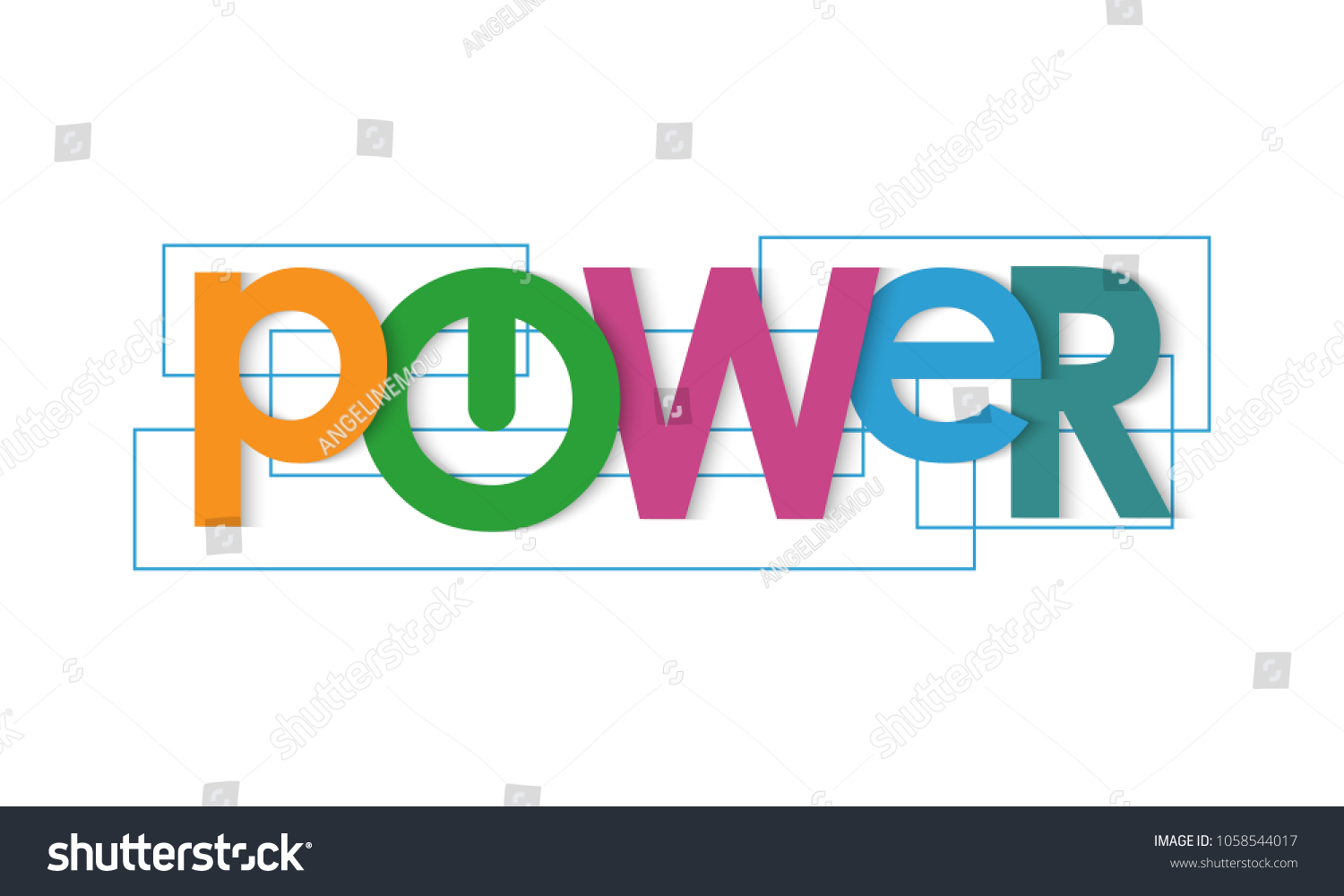 Power Vector Letters Stock Vector (Royalty Free) 1058544017 | Shutterstock
