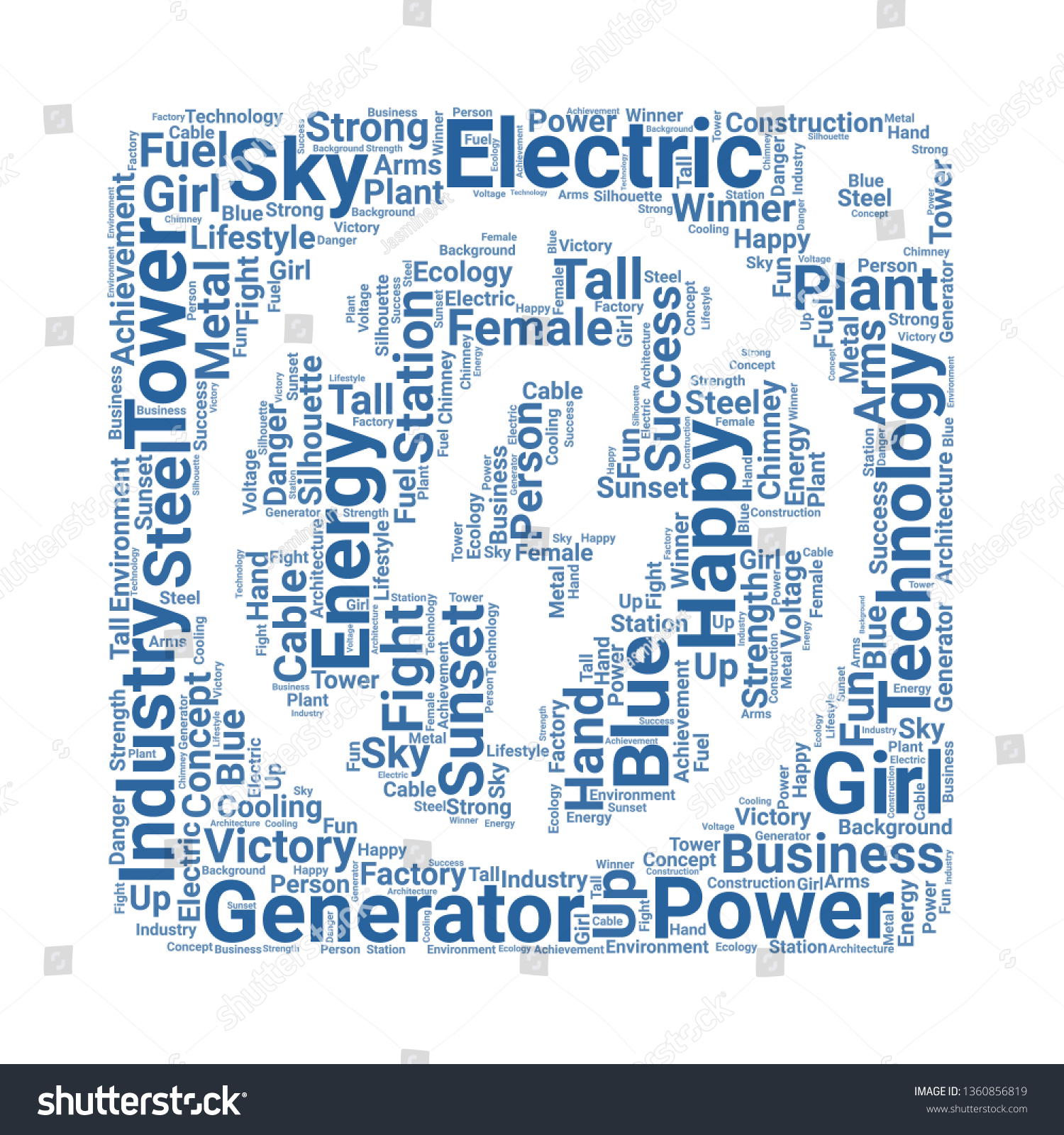 Power Word Cloud Tag Cloud About Stock Vector (Royalty Free) 1360856819 ...