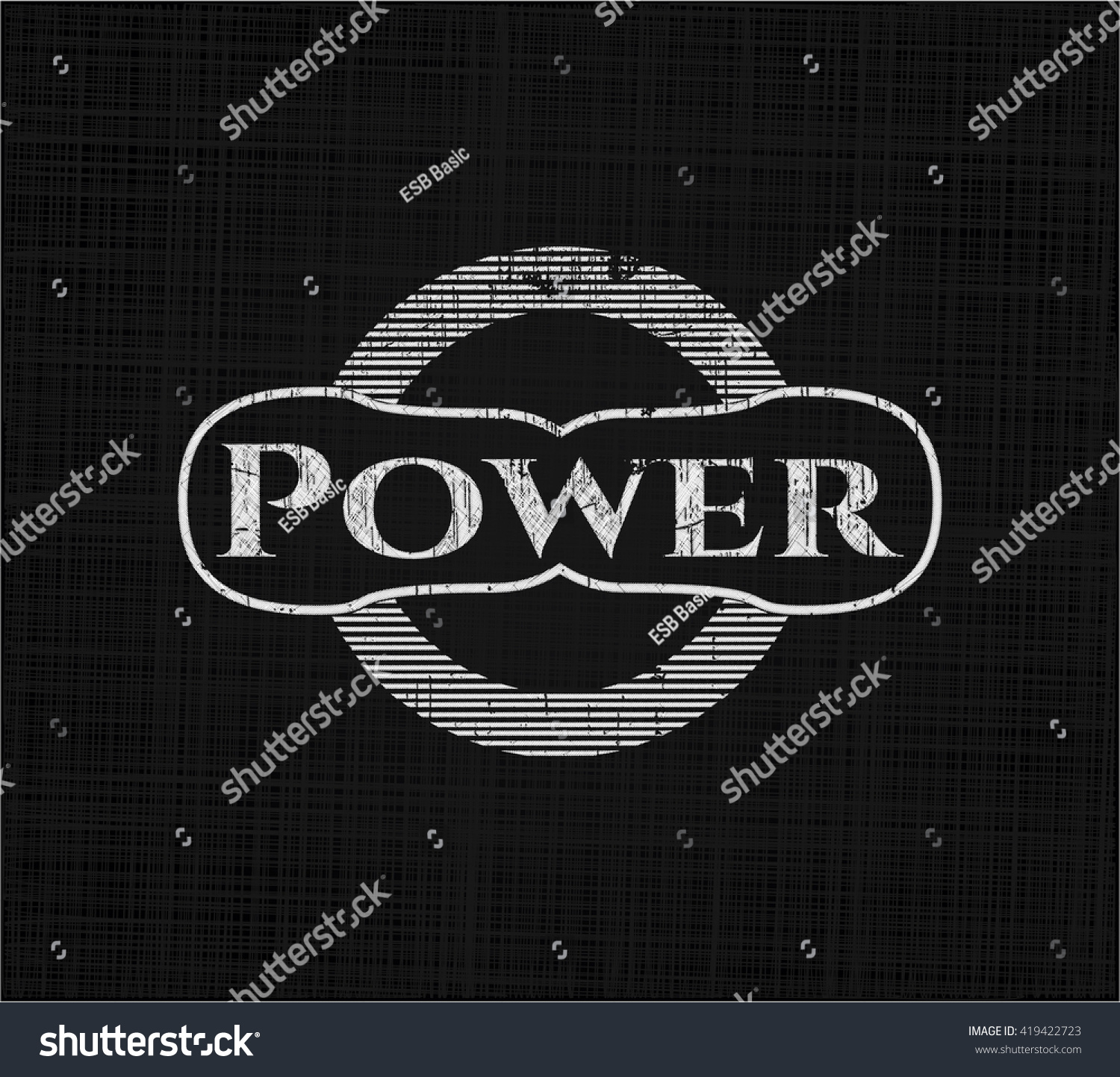 Power Written Chalkboard Texture Stock Vector (Royalty Free) 419422723