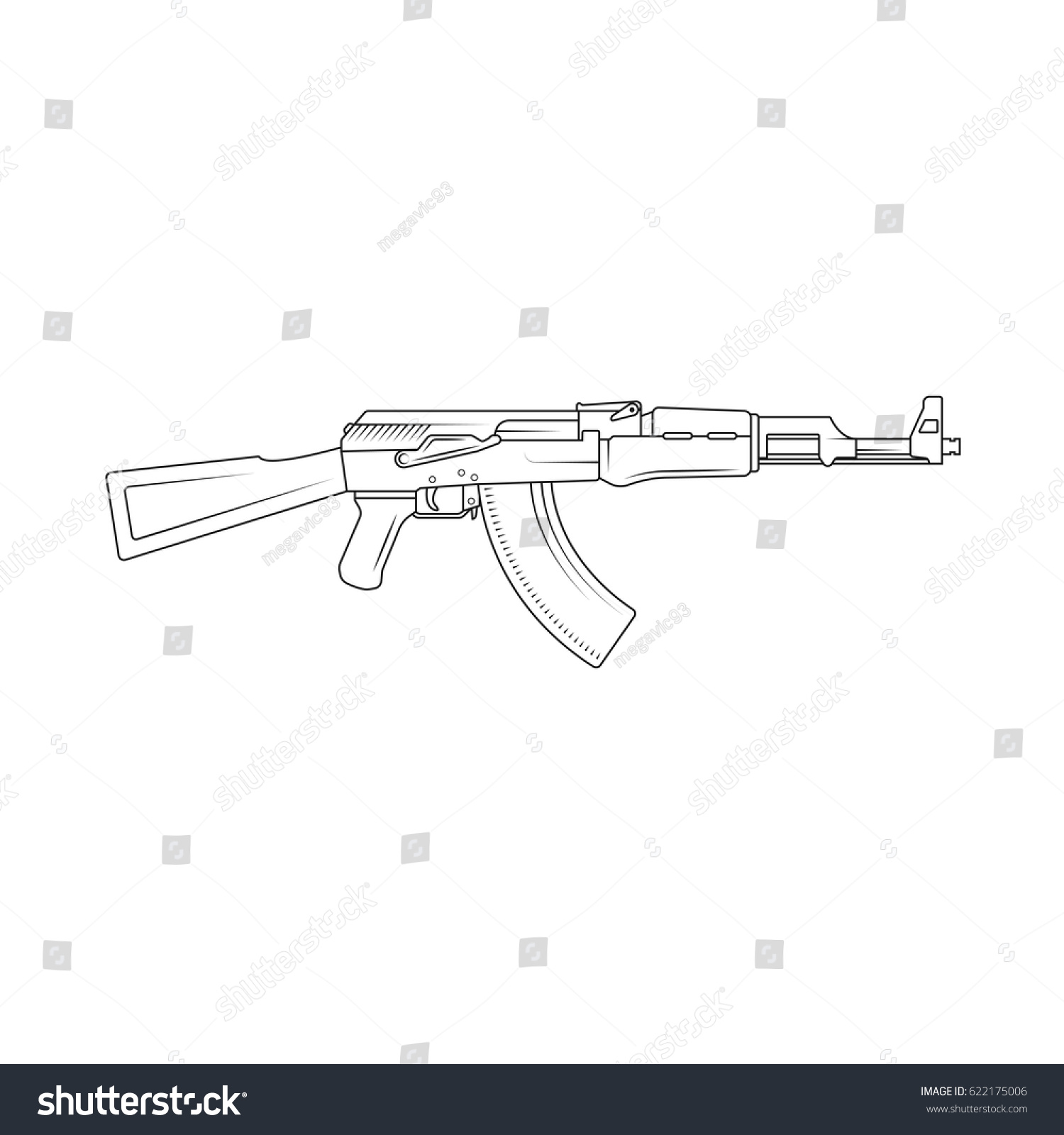 Powerful Weapon Vector Illustration Easy Edit Stock Vector (Royalty ...