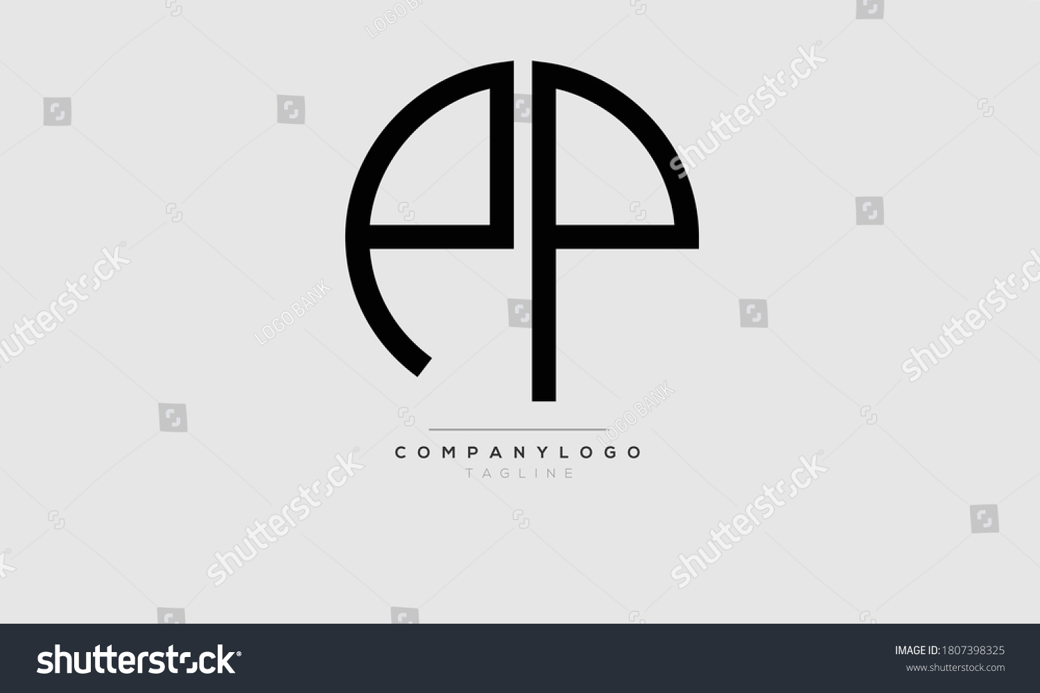 Pp Initials Monogram Letter Text Alphabet Stock Vector (Royalty Free ...