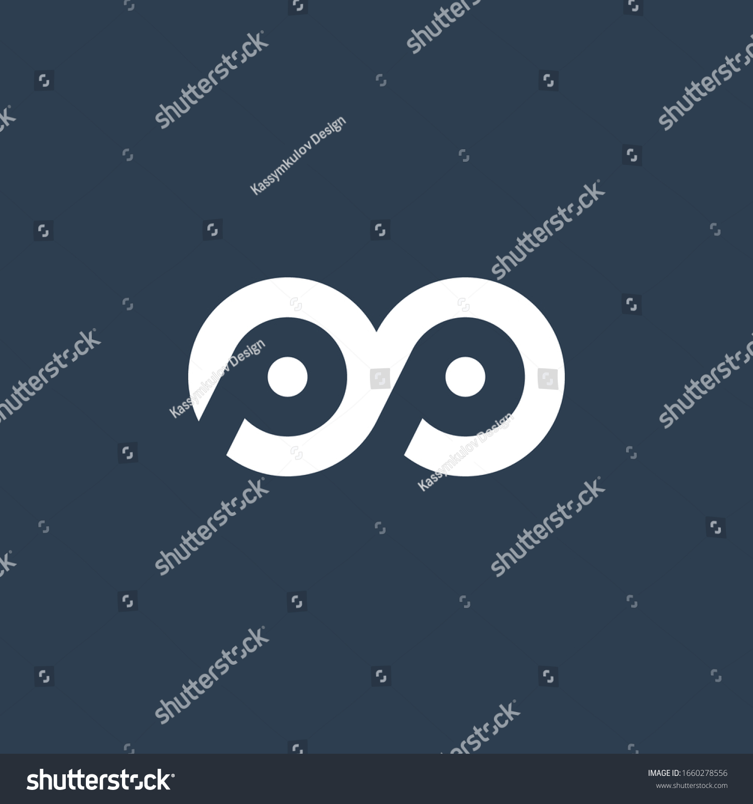 Pp Letters Infinity Symbol Logo Stock Vector (Royalty Free) 1660278556