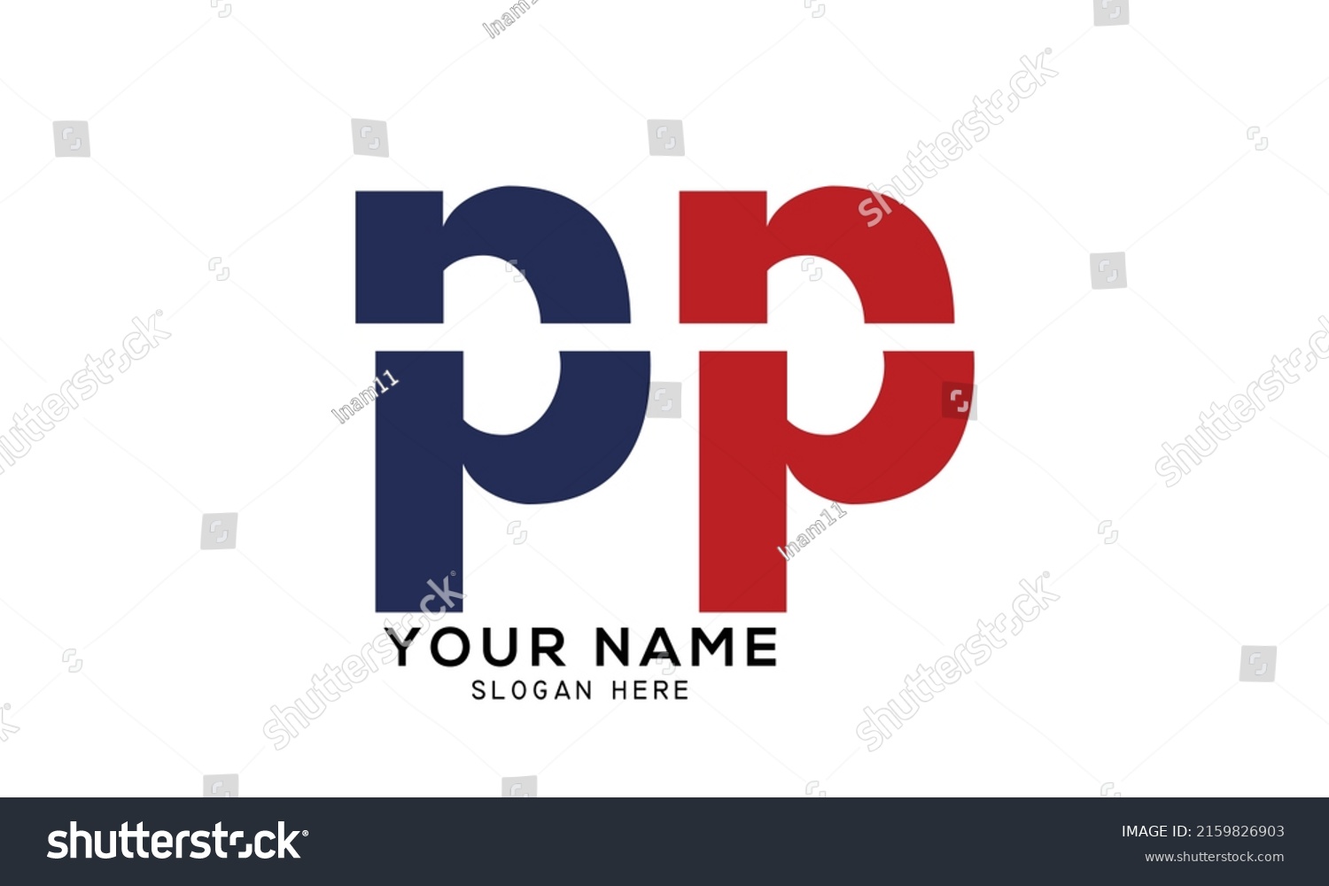 Pp Logo Design Template Vector Graphic Stock Vector (Royalty Free ...