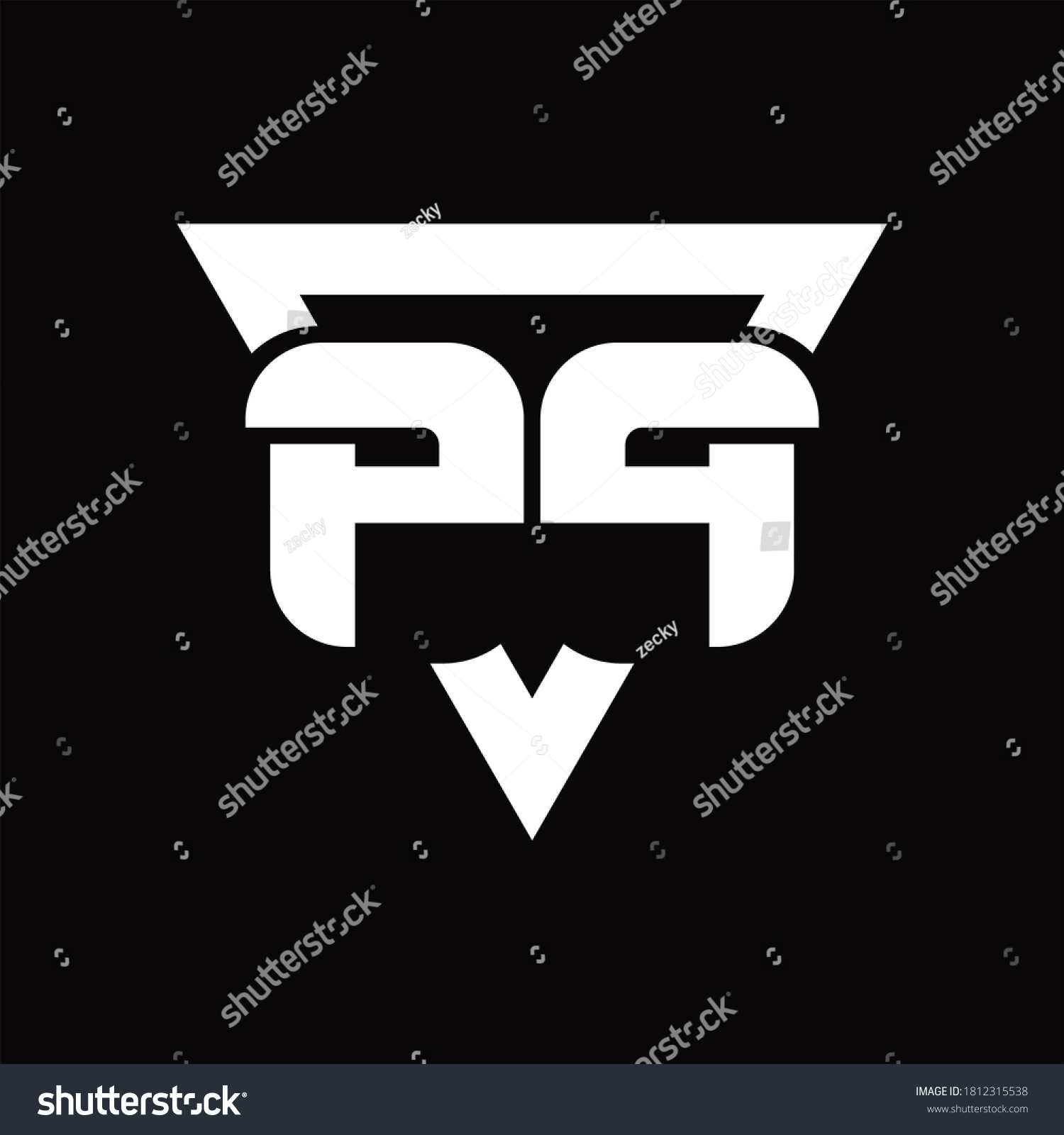 Pp Logo Monogram Triangle Shape Rounded Stock Vector (Royalty Free ...