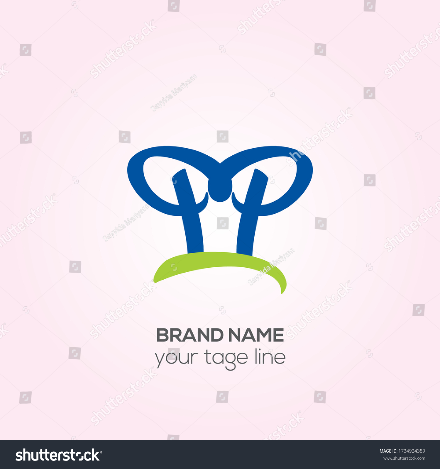 Pp Vector Logo Design Pp Creative Stock Vector (Royalty Free) 1734924389