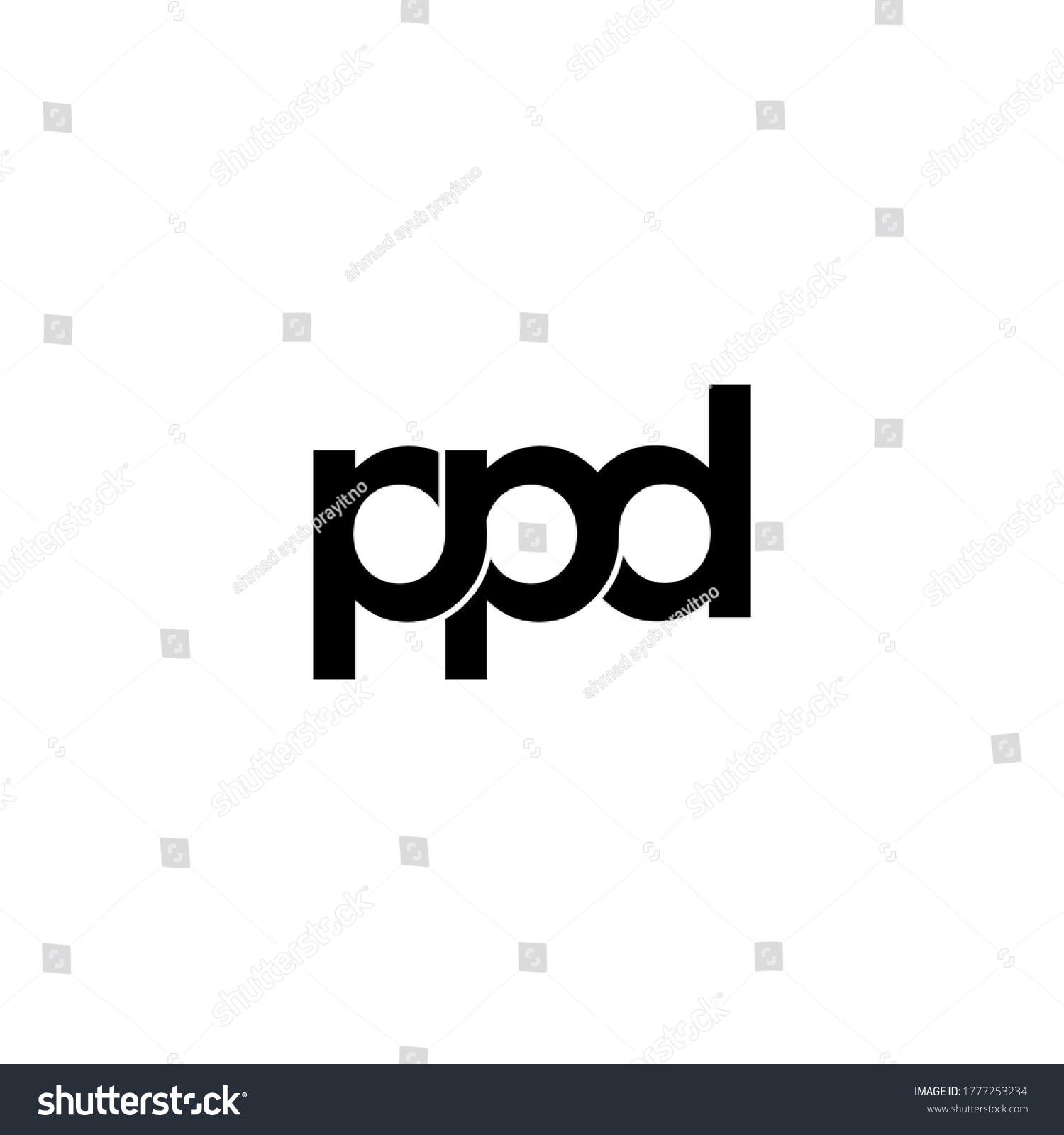 Ppd Letter Original Monogram Logo Design Stock Vector (Royalty Free ...