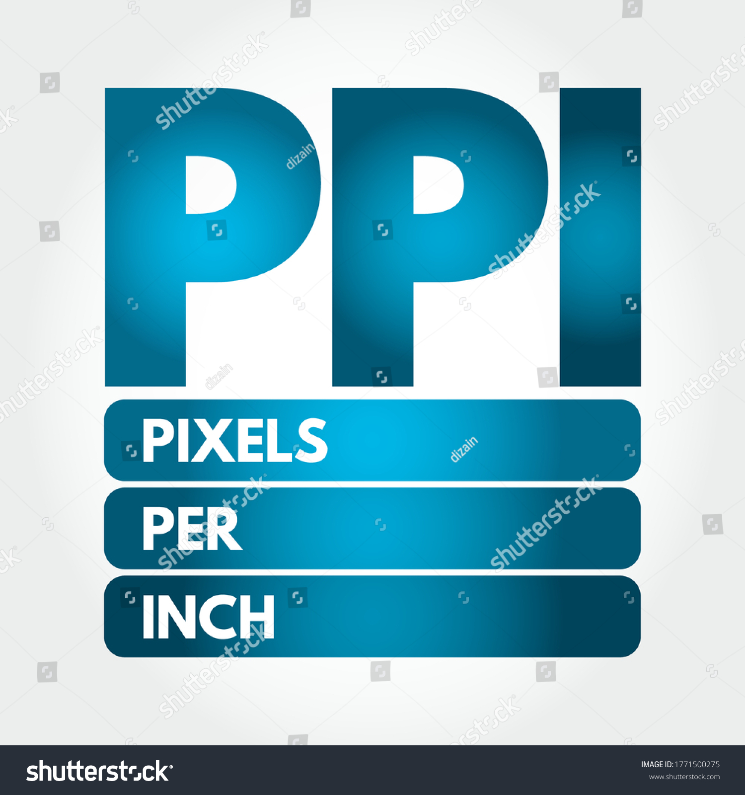 Ppi Pixels Per Inch Acronym Technology Stock Vector (Royalty Free ...
