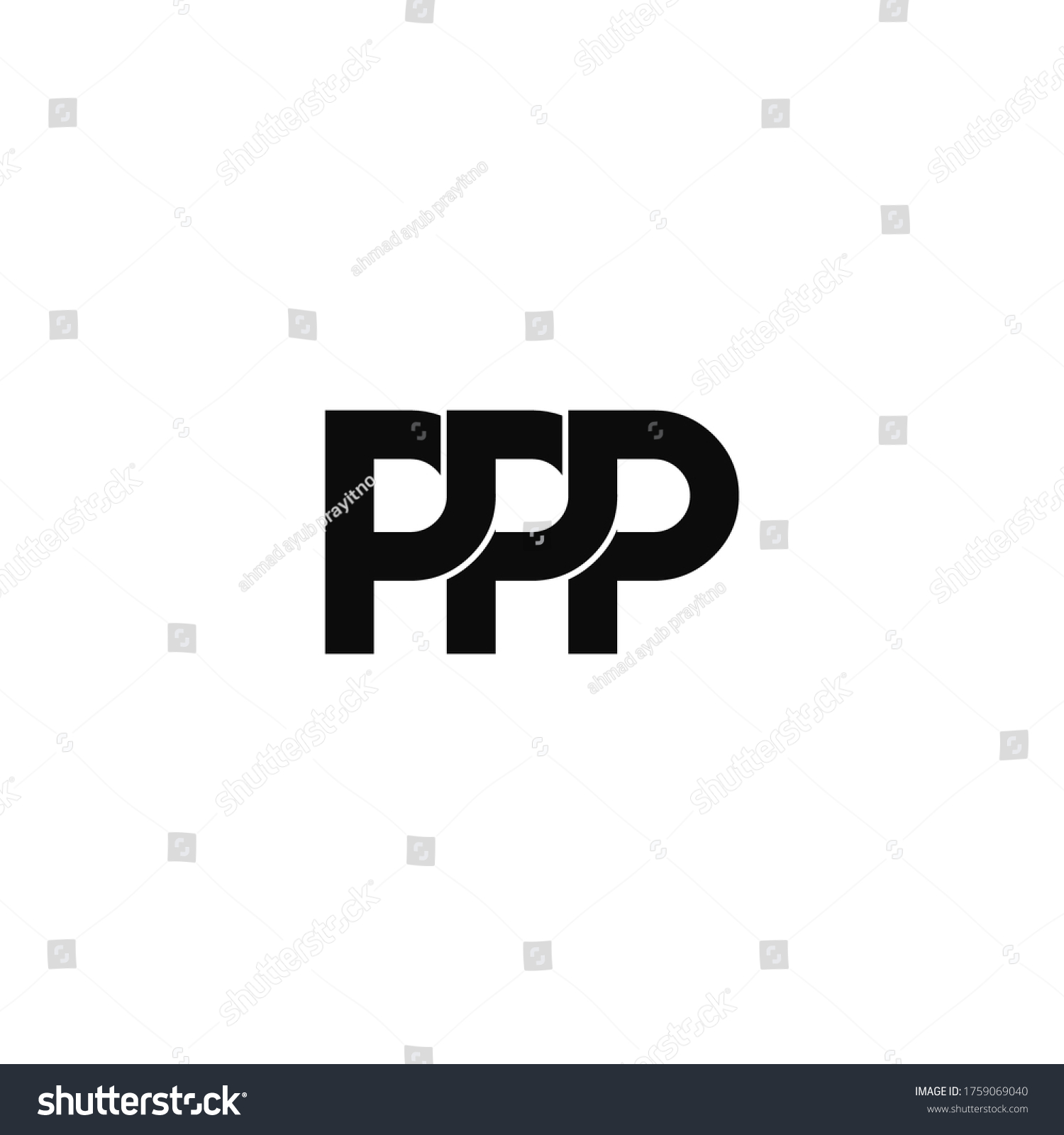 Ppp Letter Original Monogram Logo Design 库存矢量图（免版税）1759069040 ...