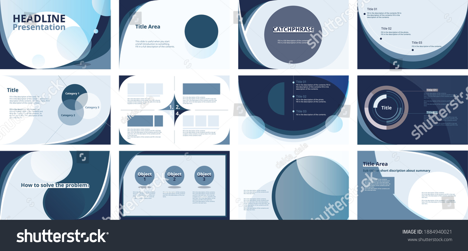 Ppt Document Template Chic Modern Style Stock Vector (Royalty Free ...