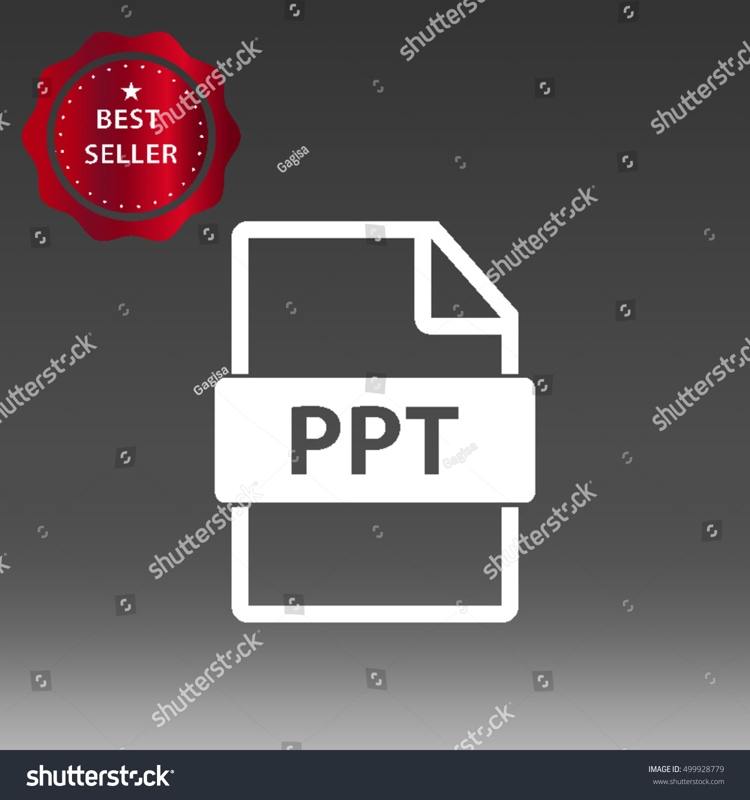 Ppt File Type Vector Icon Illustration: เวกเตอร์สต็อก (ปลอดค่าลิขสิทธิ์ ...