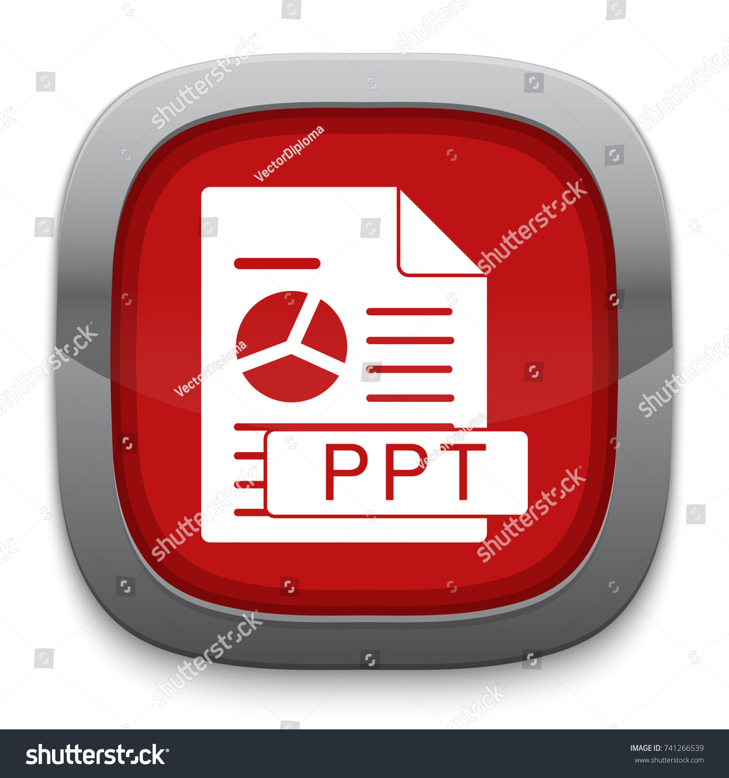 Ppt Icon Stock Vector (Royalty Free) 741266539 | Shutterstock